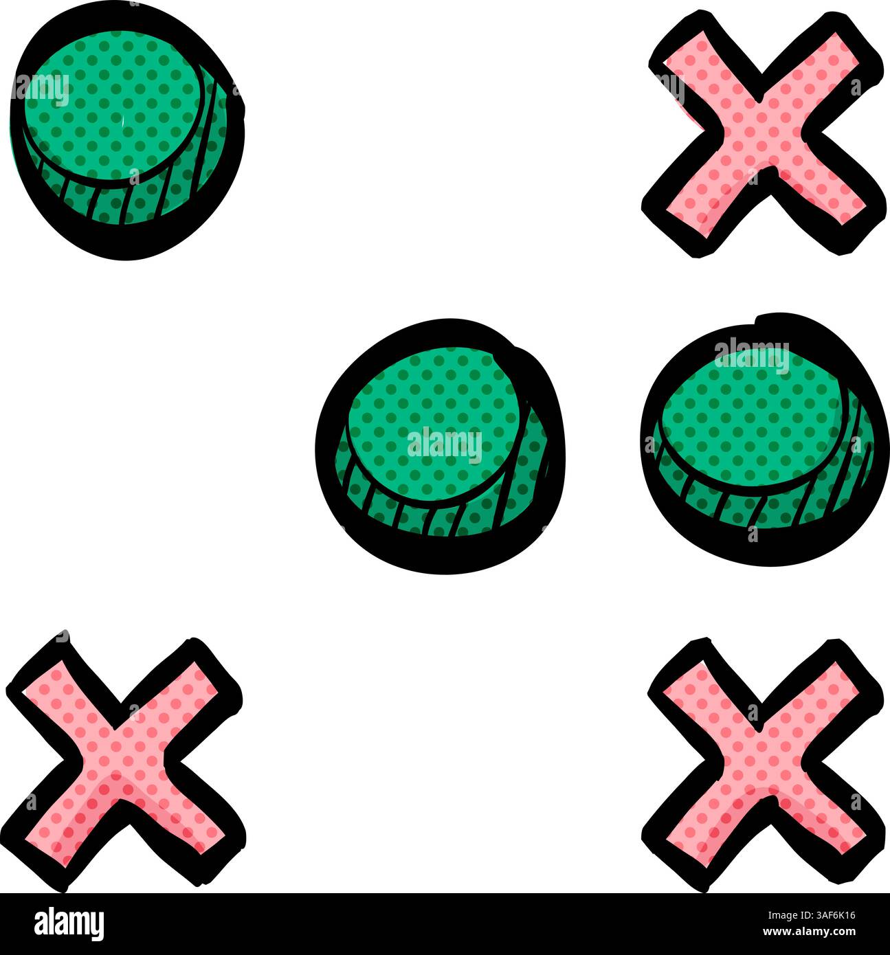 Strategy game halftone icon hand drawn color vector illustration Stock ...