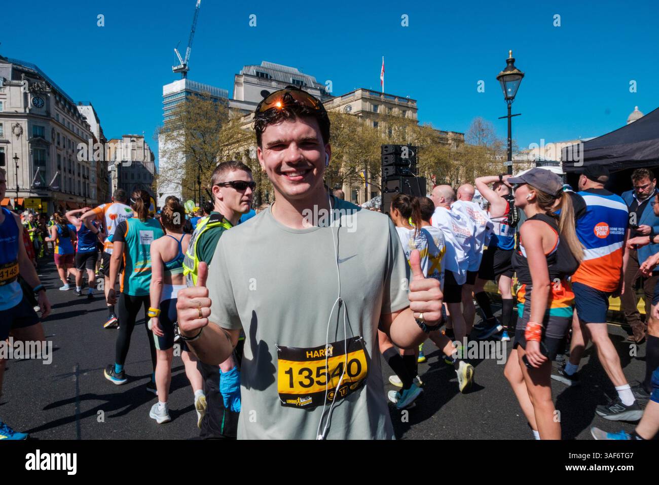 The Traitors winner Harry Clark at the London Landmark Marathon which ...