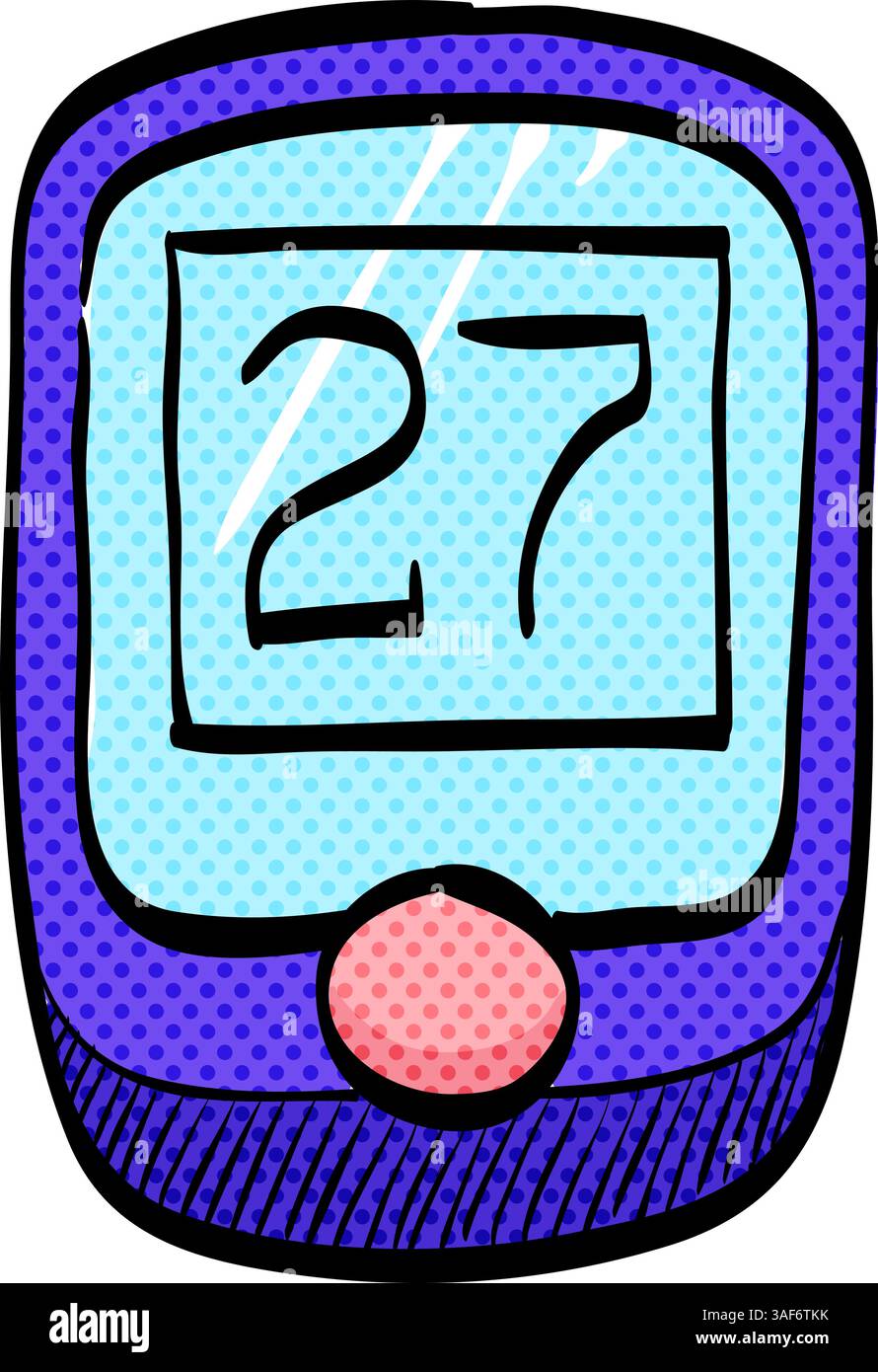 Dashboard halftone icon hand drawn color vector illustration Stock ...