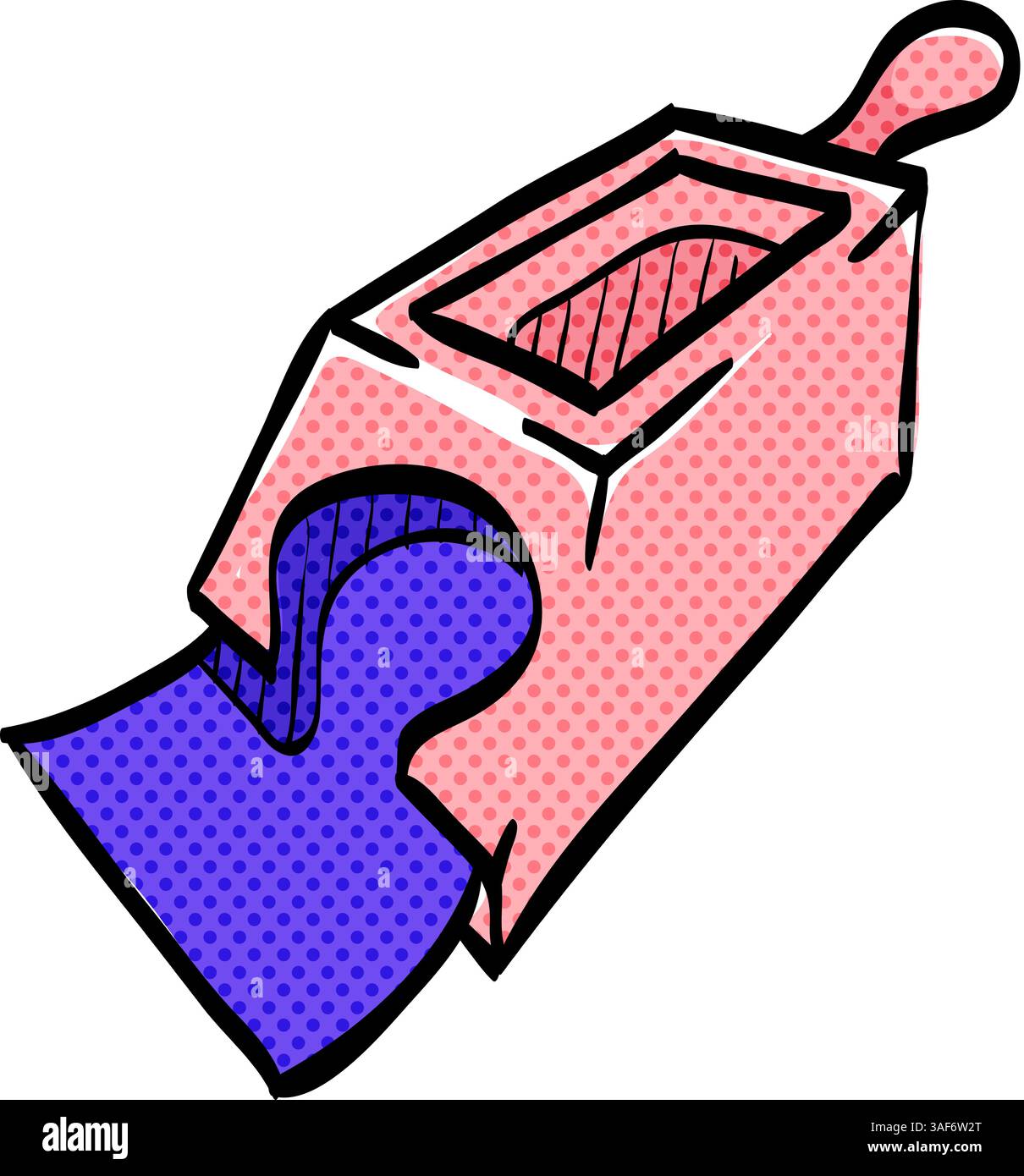 Playing cards dispenser halftone icon hand drawn color vector ...