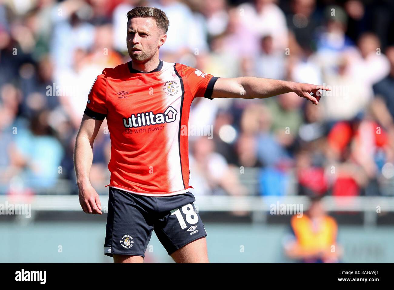 Luton Town's Jordan Clark during the Sky Bet Championship match at ...
