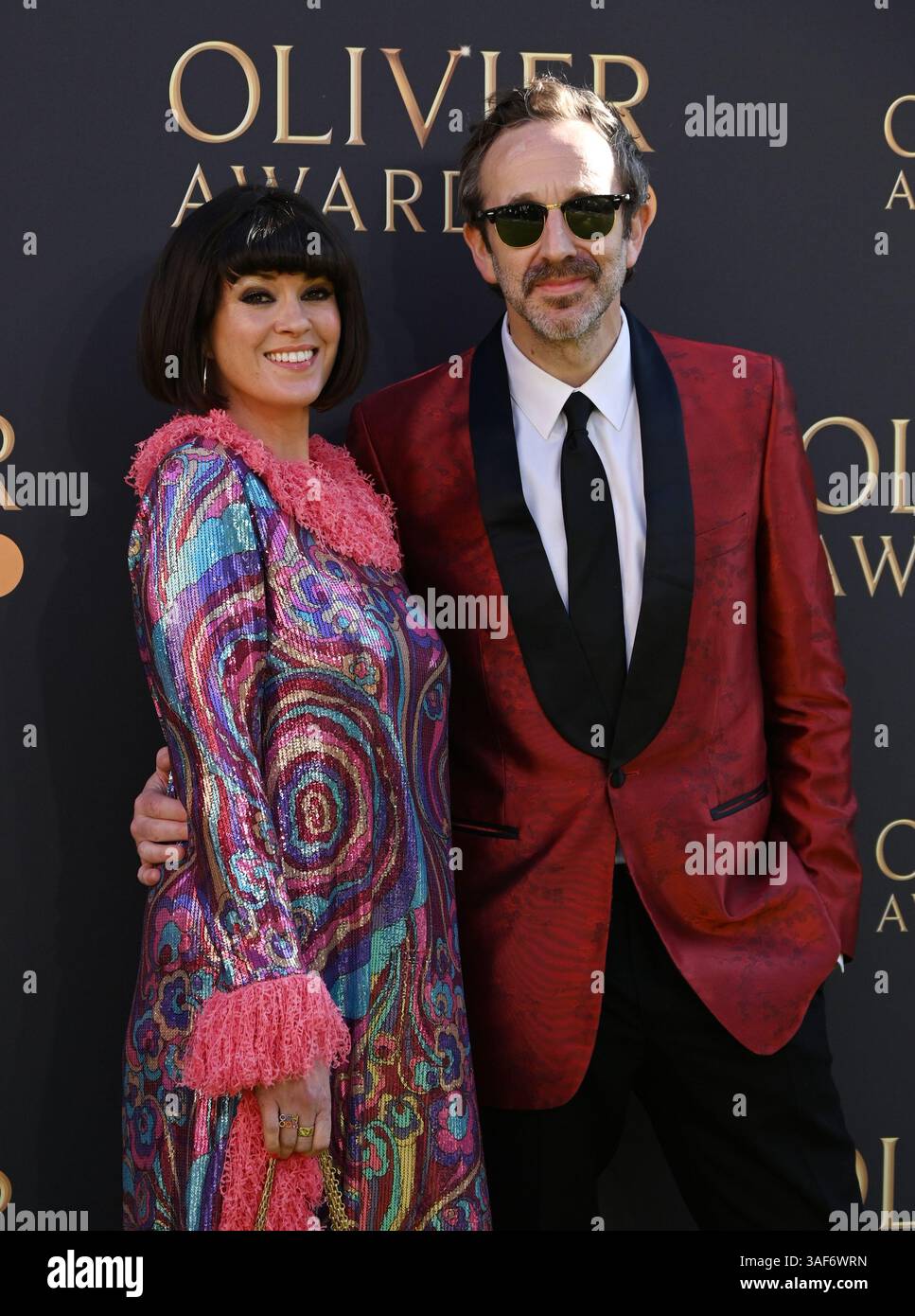 Dawn Porter and Chris O'Dowd attends the 2025 Olivier Awards with ...