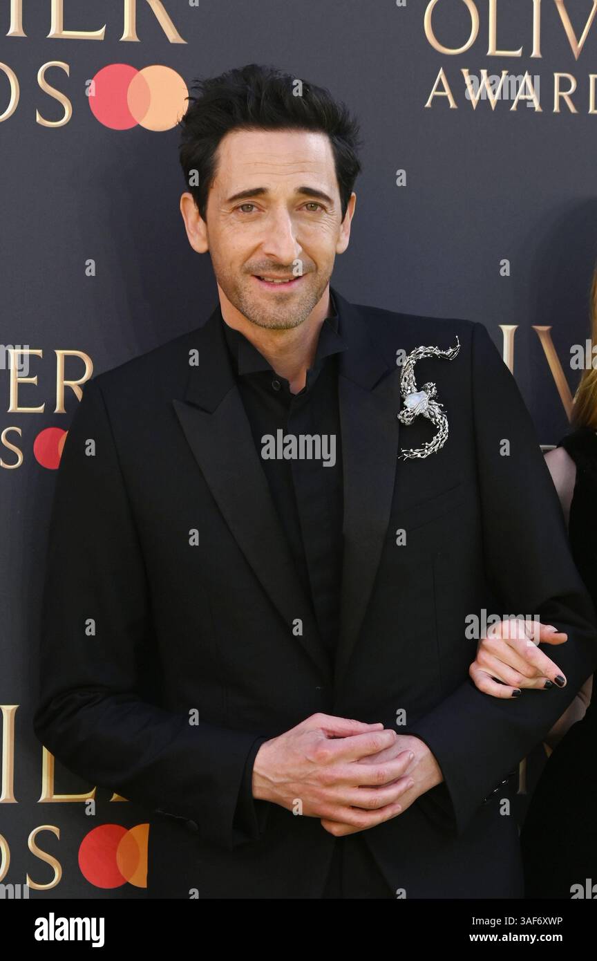 Adrien Brody attends the 2025 Olivier Awards with Mastercard, at the ...