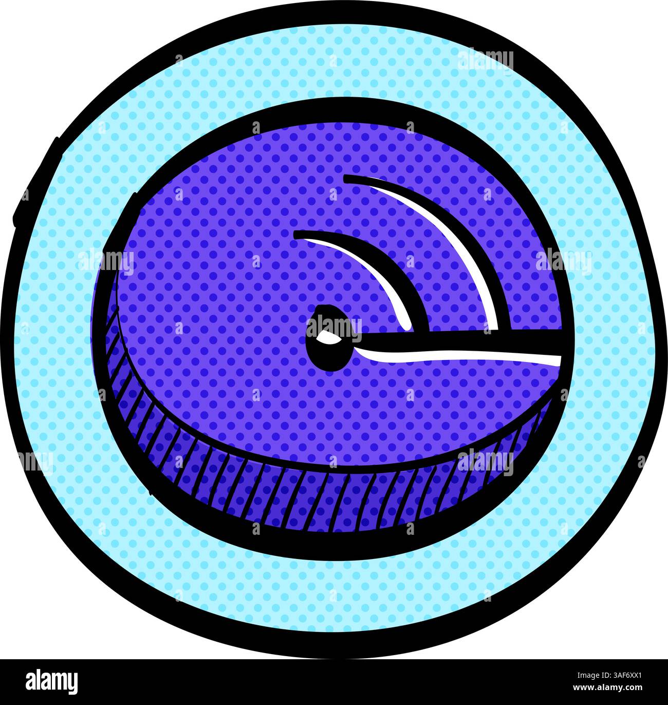 Radar halftone icon hand drawn color vector illustration Stock Vector ...