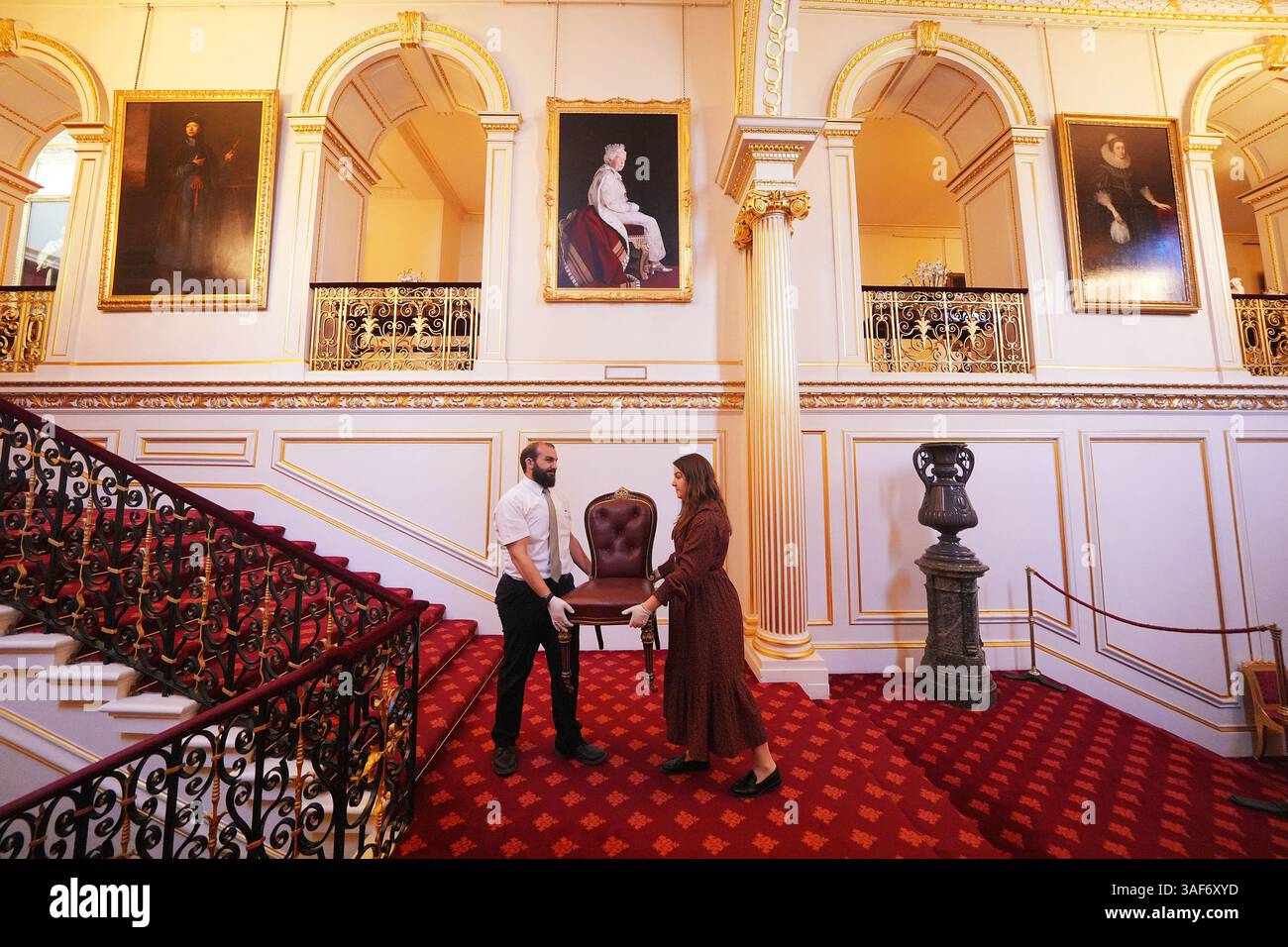 Collections Management Assistants making final preparations on the ...