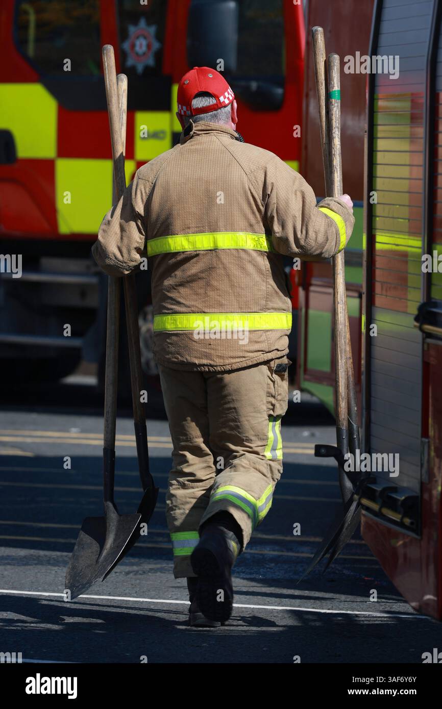 Firefighters from Northern Ireland Fire and Rescue Service (NIFRS) at ...