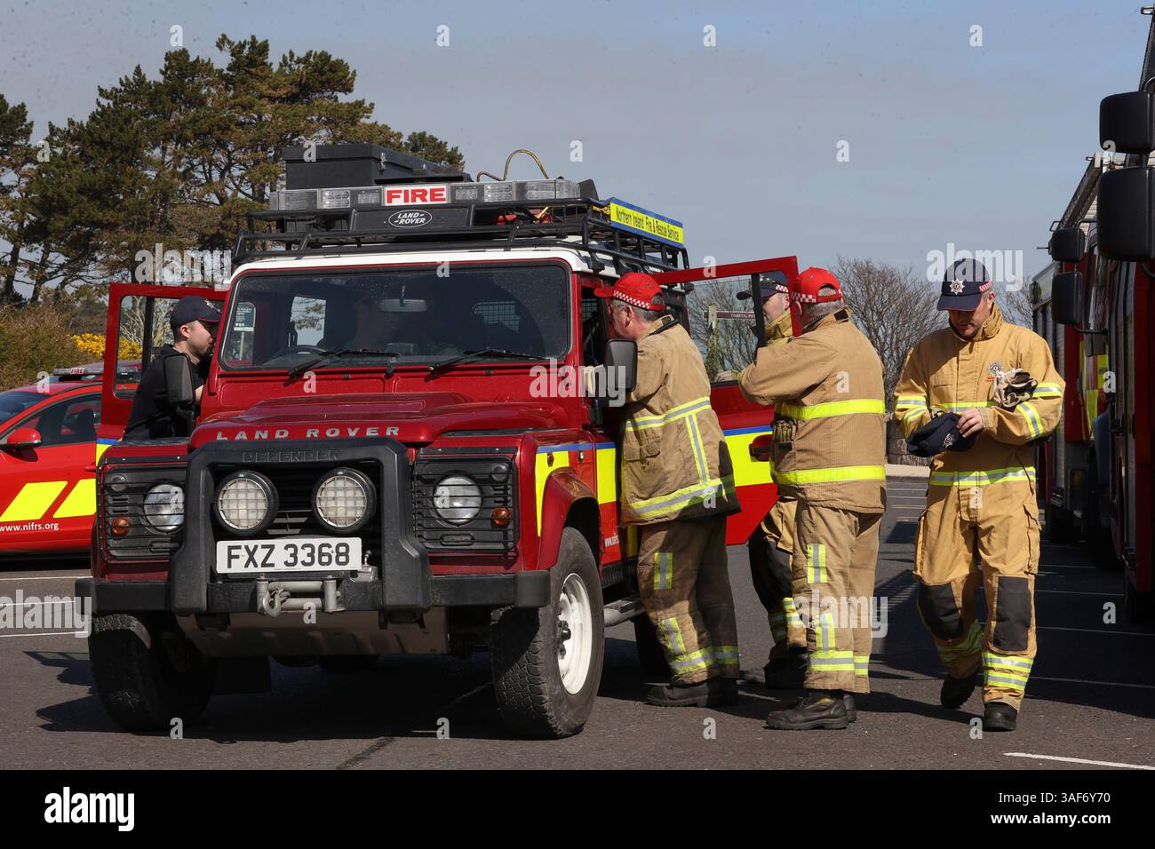 Firefighters from Northern Ireland Fire and Rescue Service (NIFRS) at ...