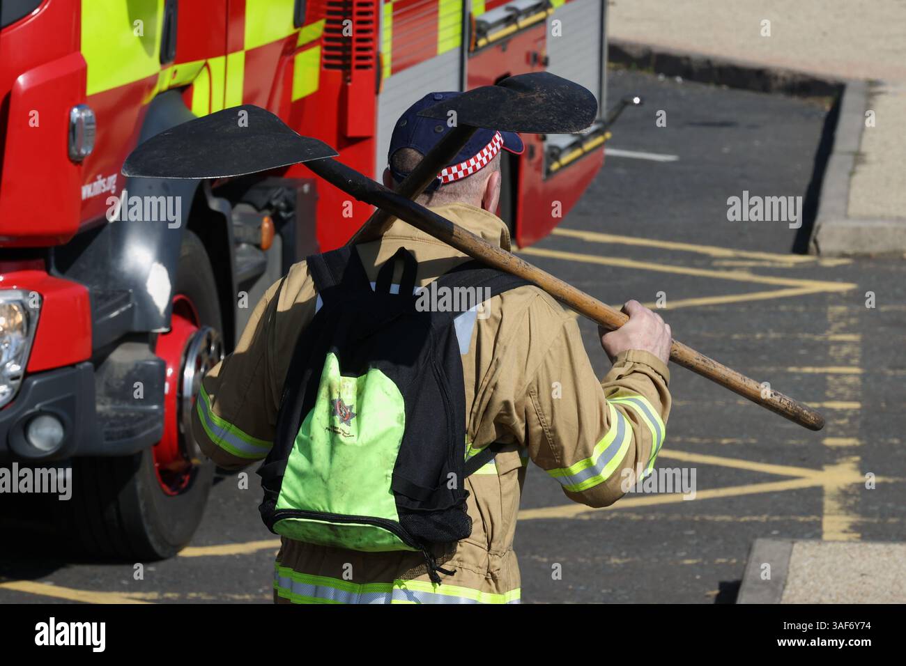 Firefighters from Northern Ireland Fire and Rescue Service (NIFRS) at ...