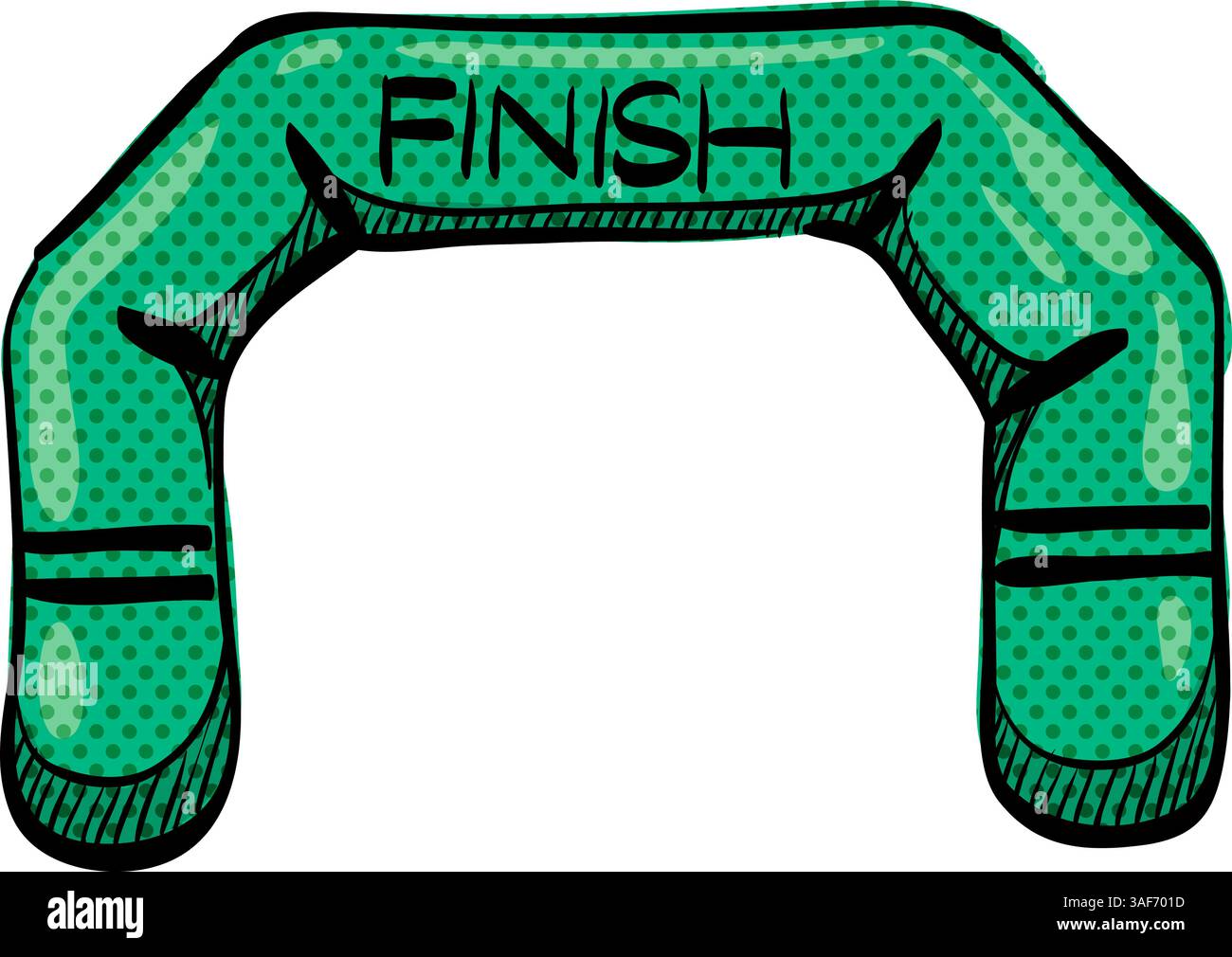 Finish line halftone icon hand drawn color vector illustration Stock ...
