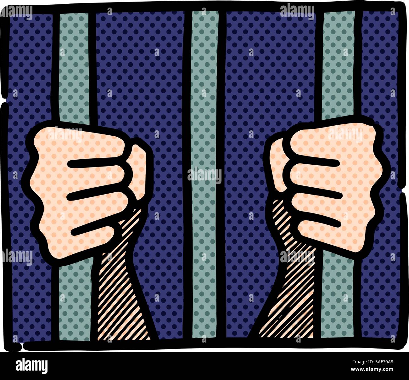 Jail icon halftone color vector illustration Stock Vector Image & Art ...