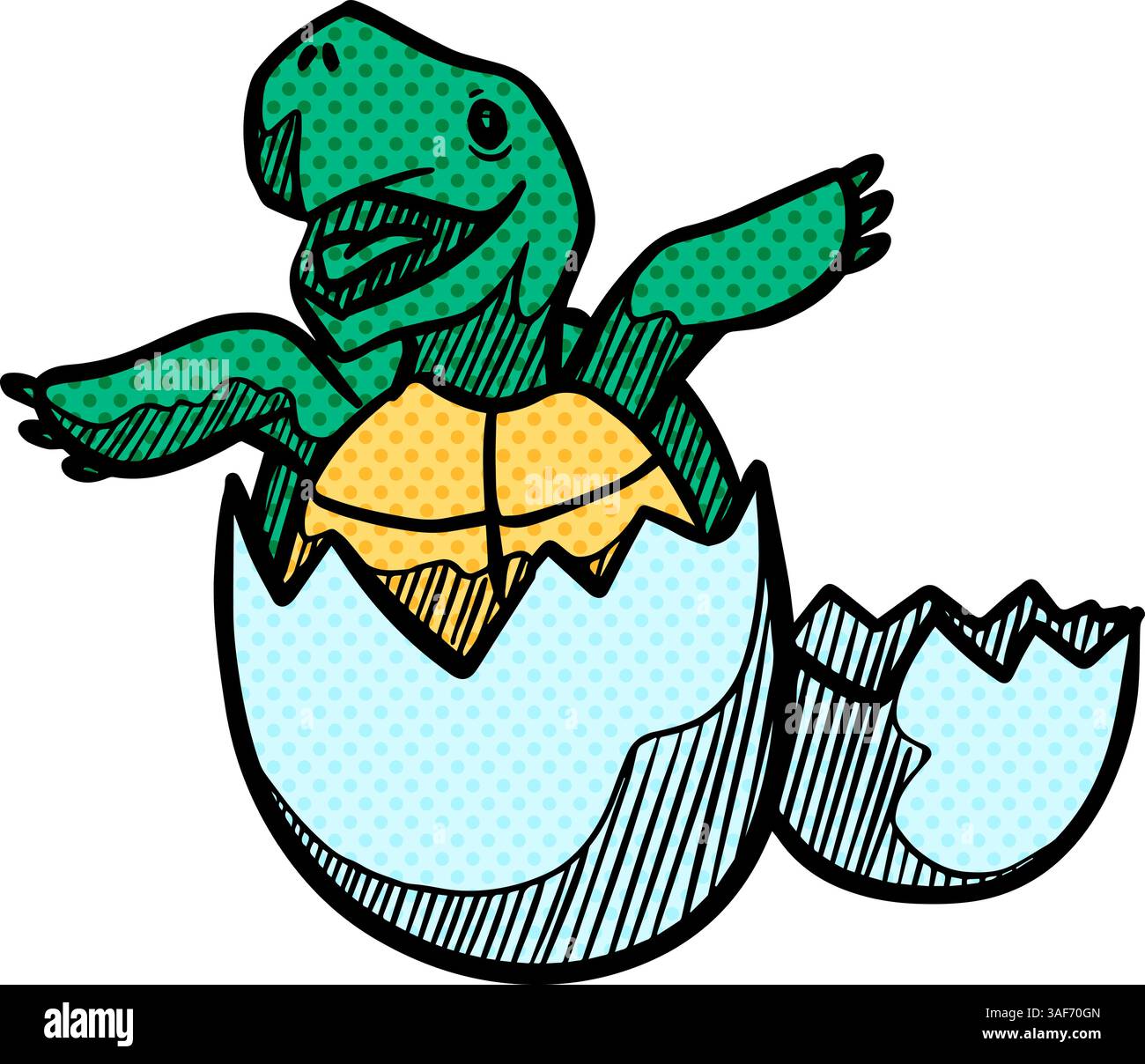 Tortoise hatching icon halftone color vector illustration Stock Vector ...
