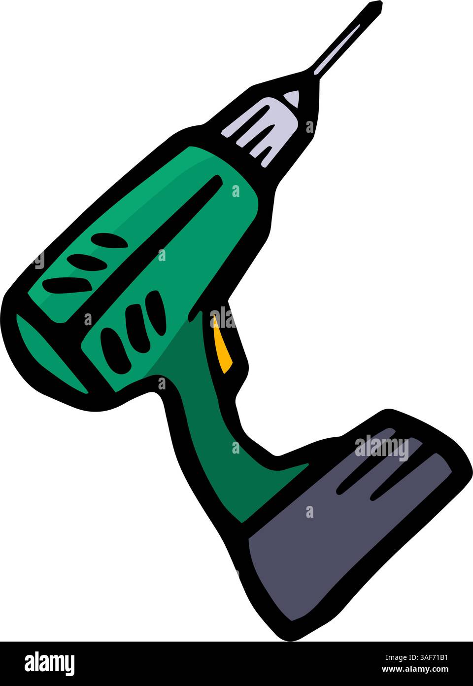 electric drill icon hand drawn color vector illustration Stock Vector ...