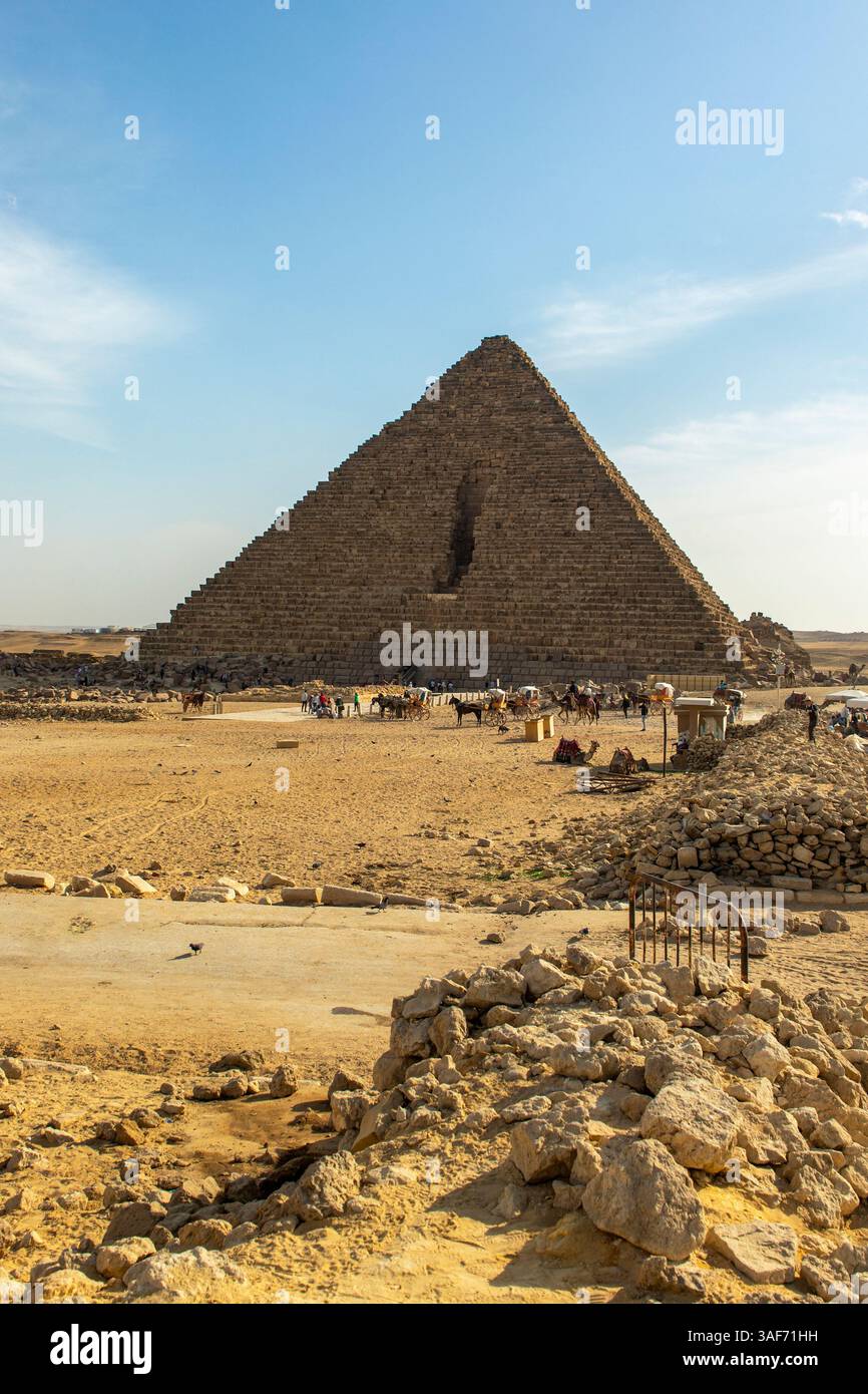 Cairo, Egypt; January 20, 2024: Explore the Pyramid of Mycerinos, Giza ...