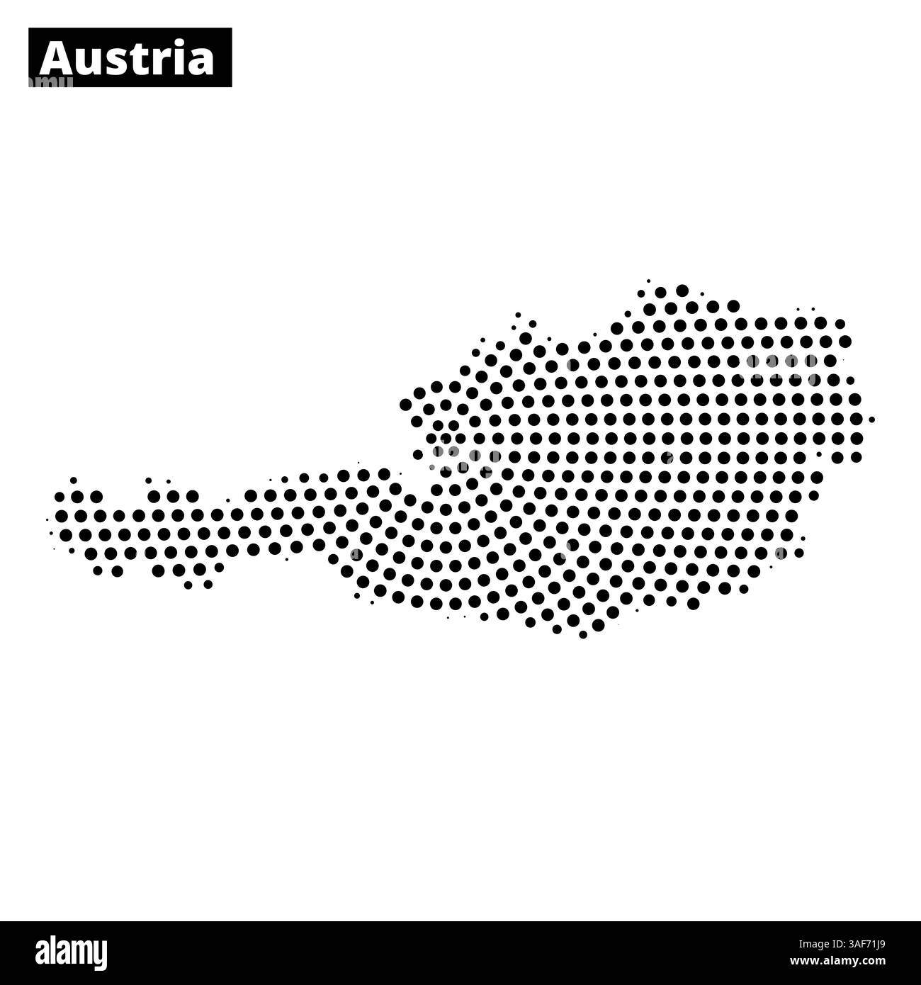A dotted representation of Austria's map fills the space, showcasing ...