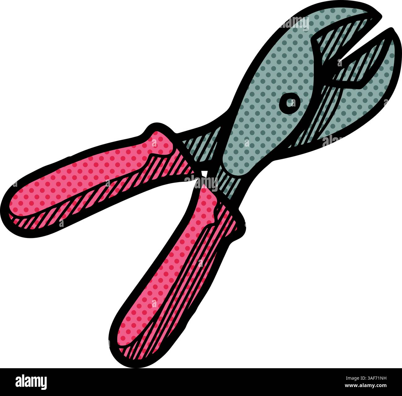 Wire cutter icon halftone color vector illustration Stock Vector Image ...