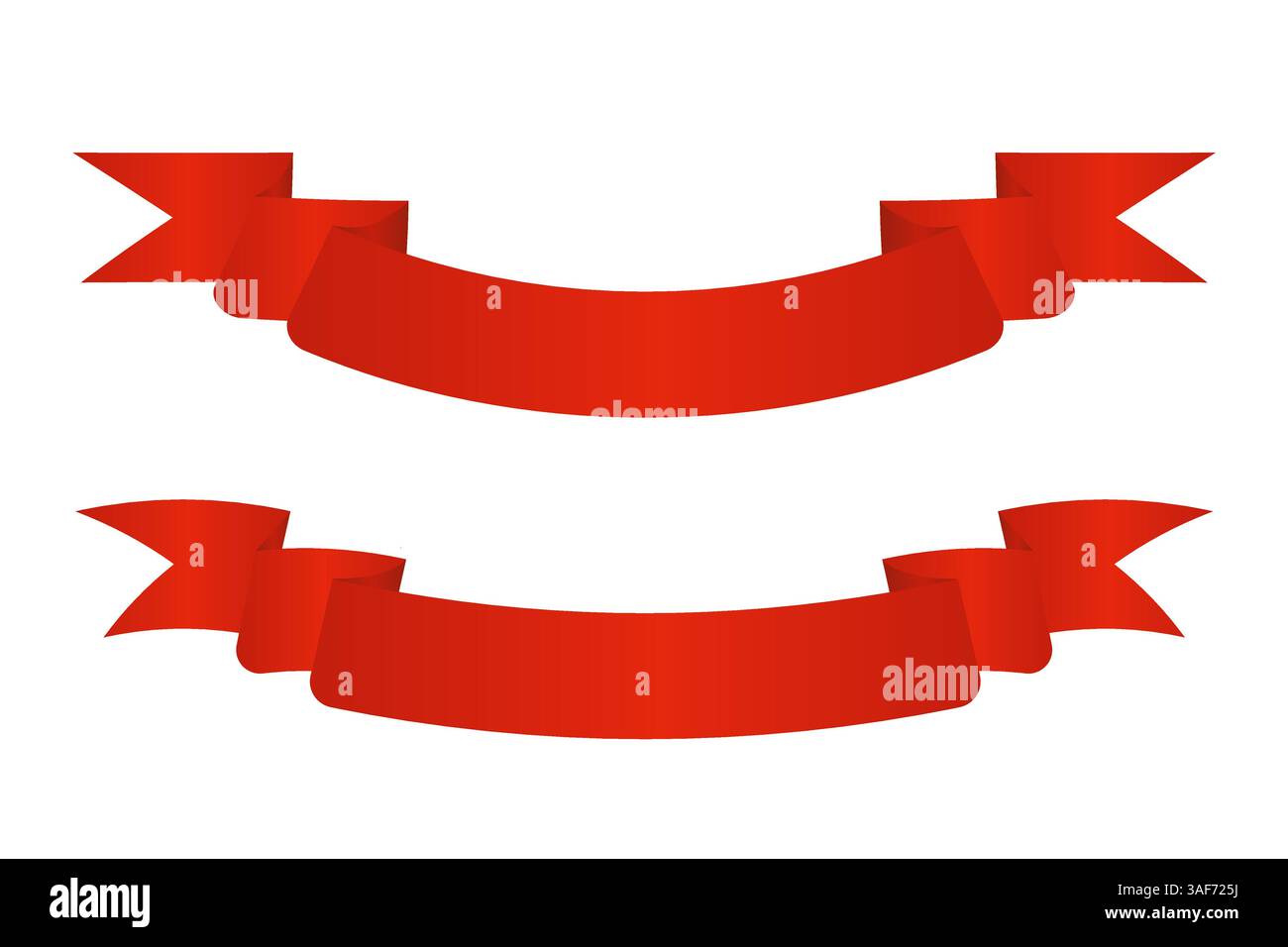Red Ribbons banner collection. Ribbon banner set. Vector illustration ...