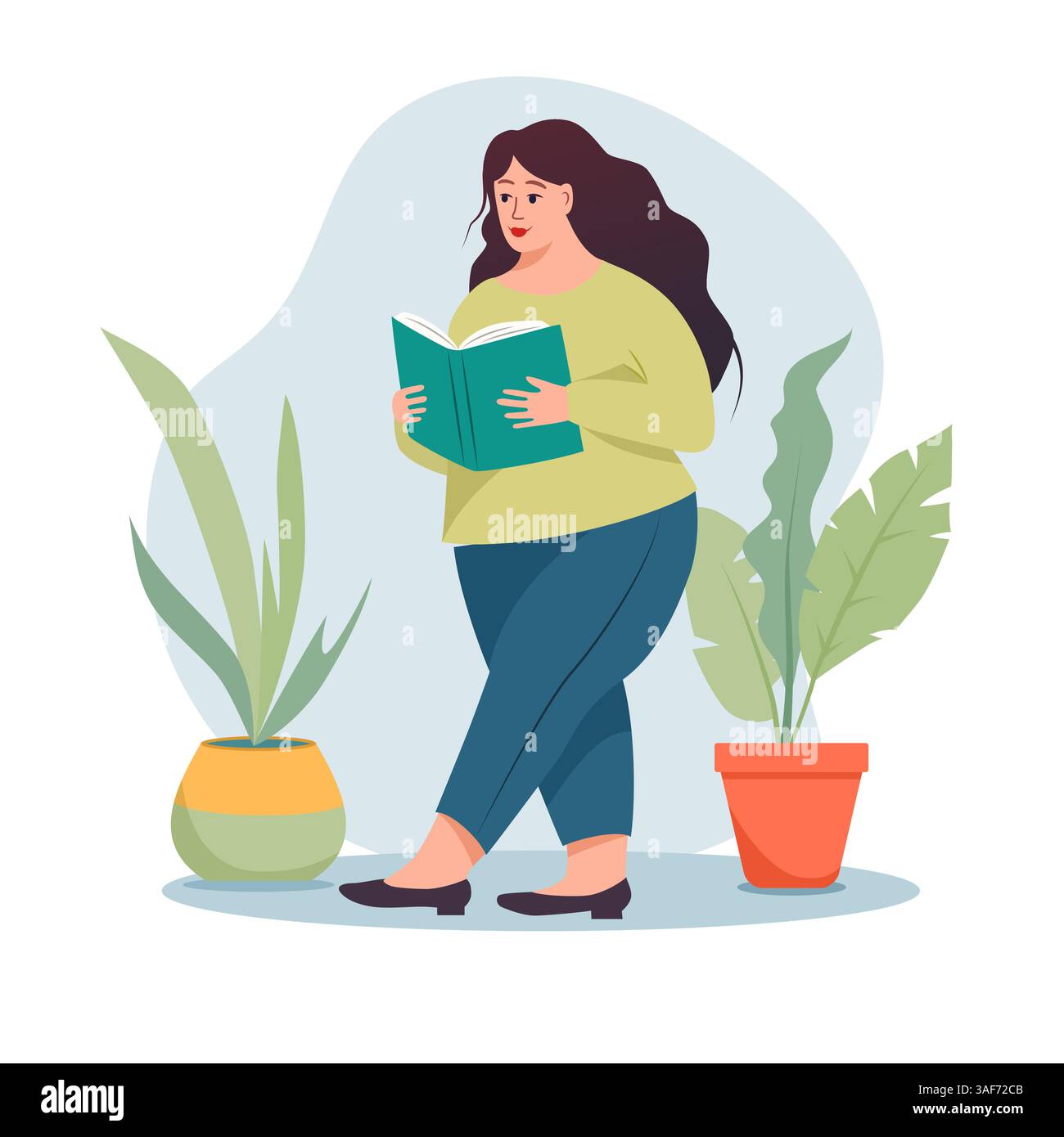 Reading while walking Stock Vector Images - Alamy