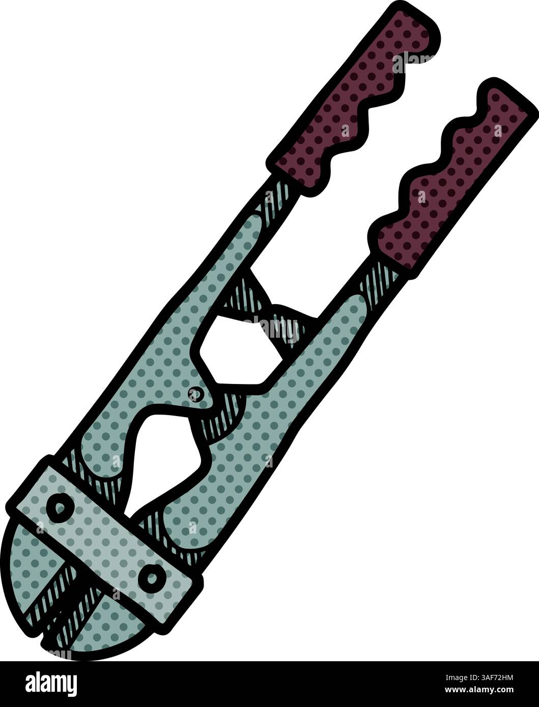 Wire cutter icon halftone color vector illustration Stock Vector Image ...