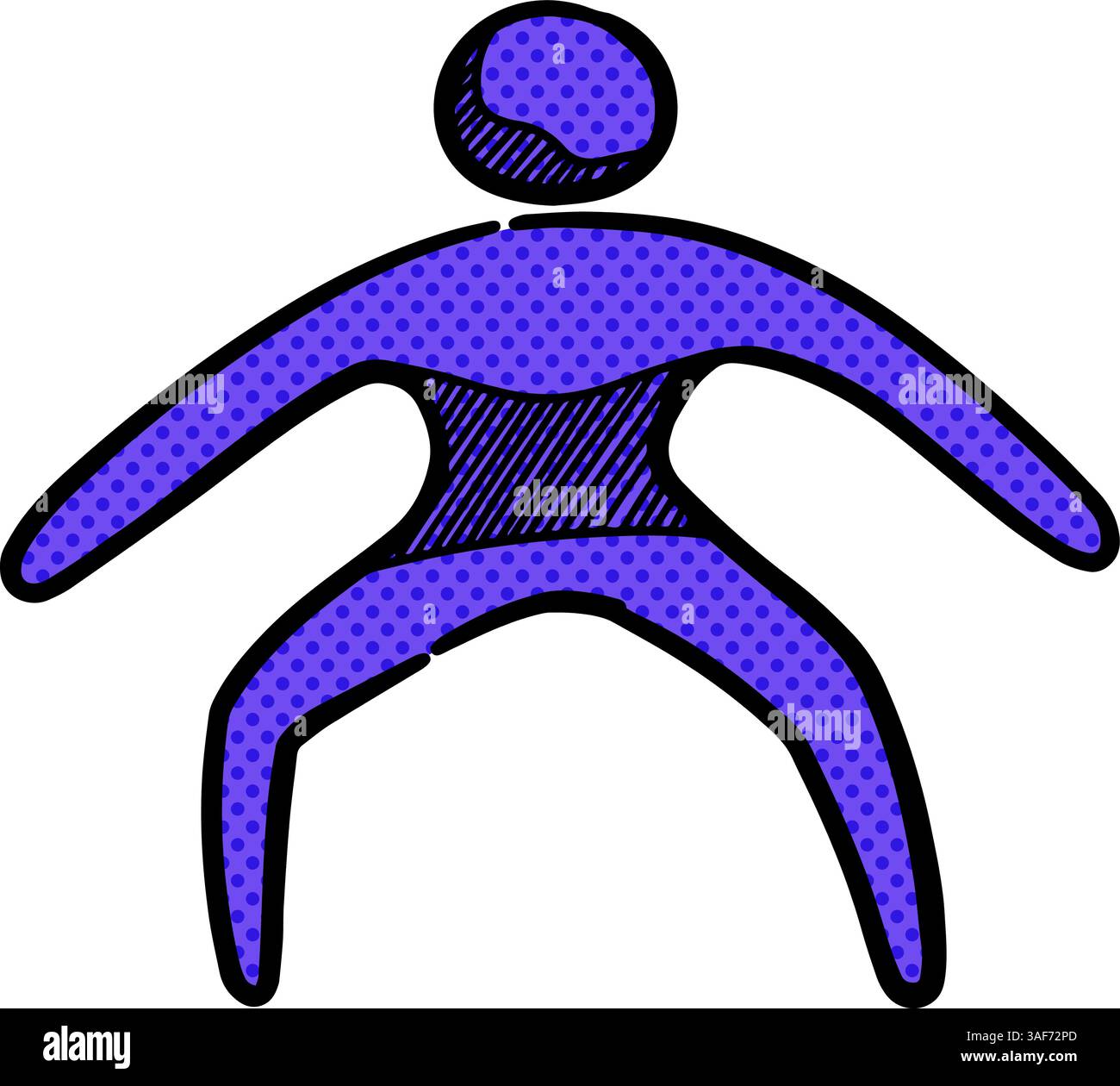 Sketch icons football players halftone color vector illustration Stock ...