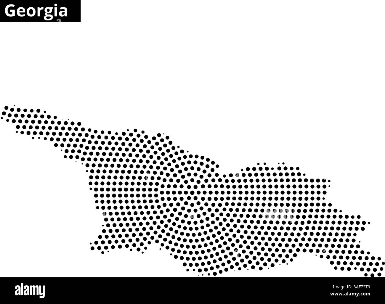 Artistic representation of Georgia's map using dots, showcasing the ...
