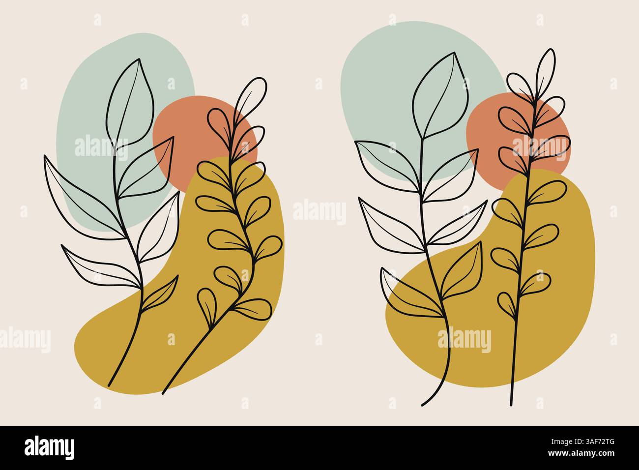 Abstract botanical shapes Stock Vector Images - Alamy