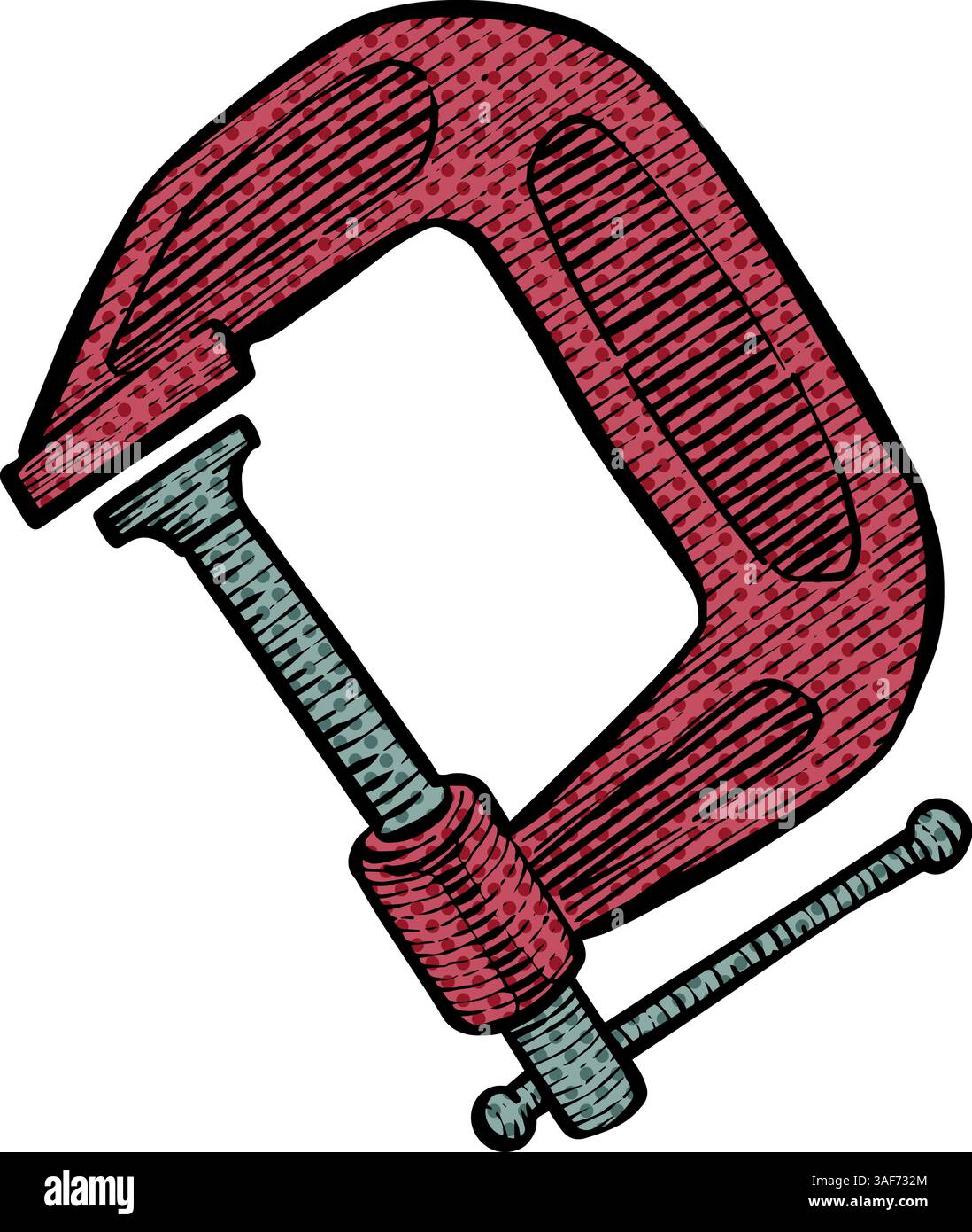 Clamp icon halftone color vector illustration Stock Vector Image & Art ...