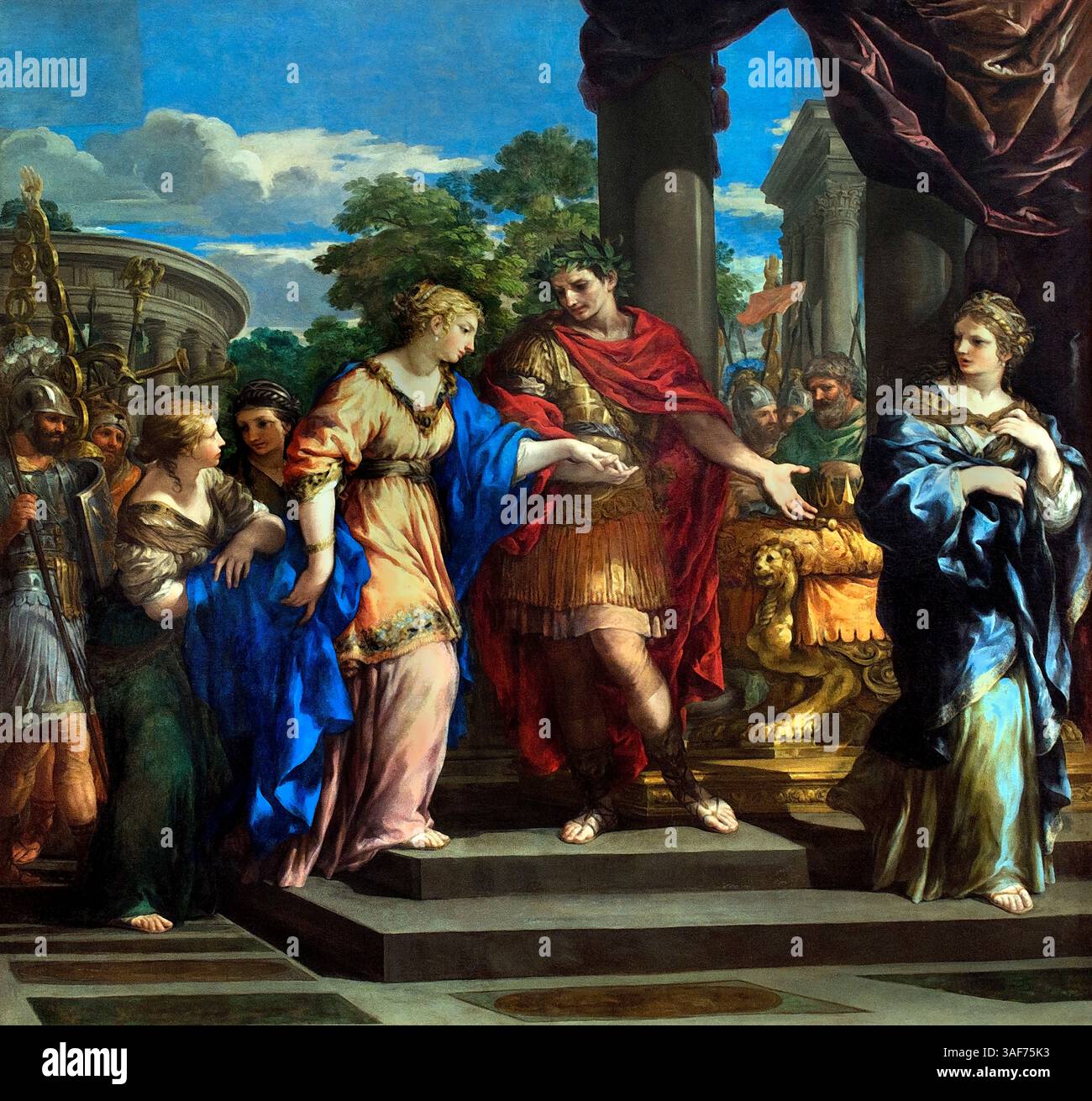 Cesar puts Cleopatra on the throne of Egypt, 1637 ,Pierre de Cortone ...