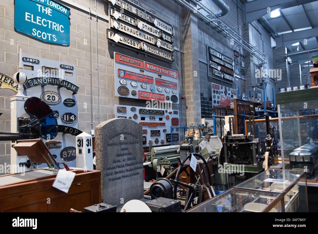 Railway signs and nameplates. Part of the collection in The North Shed ...