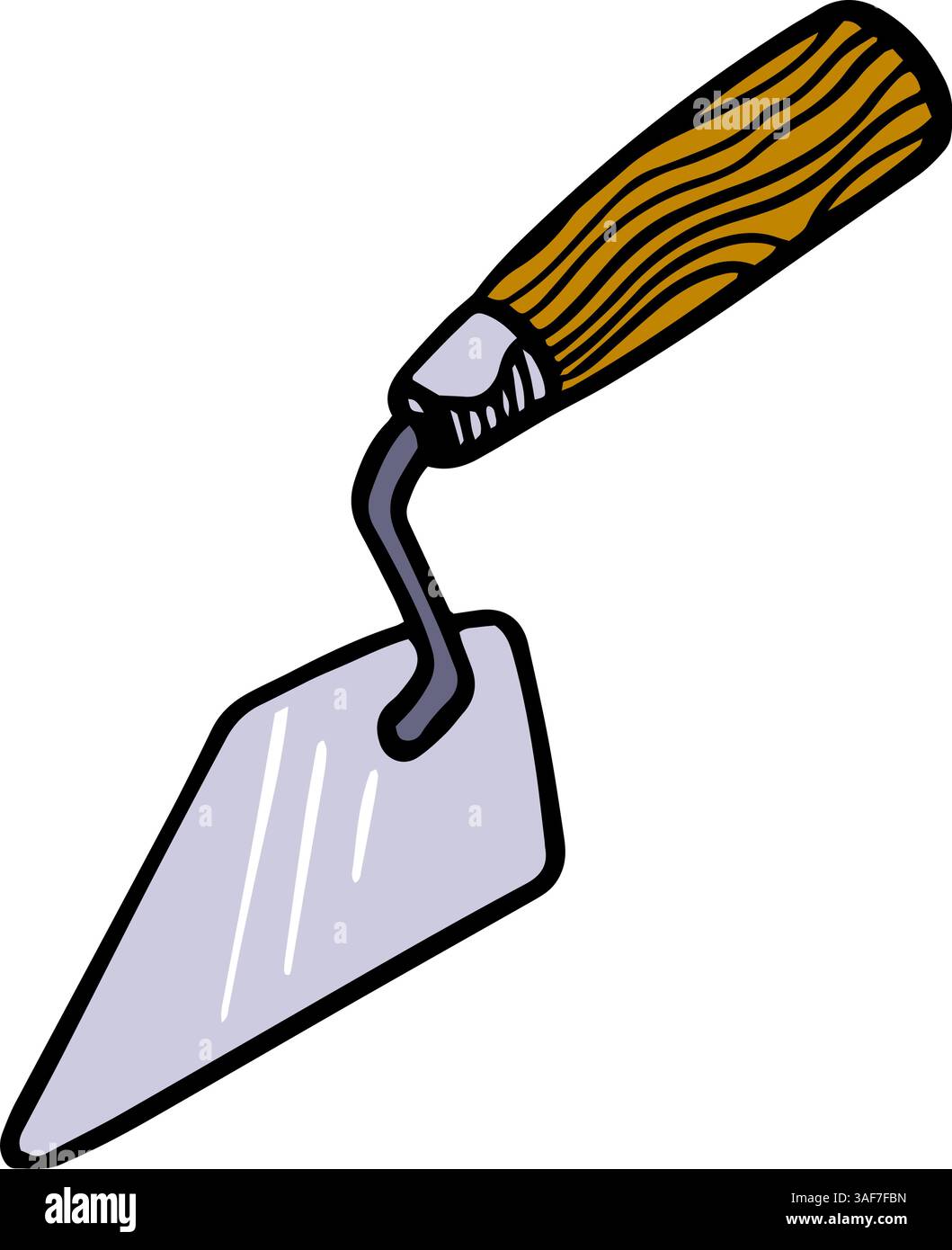 trowel icon hand drawn color vector illustration Stock Vector Image ...
