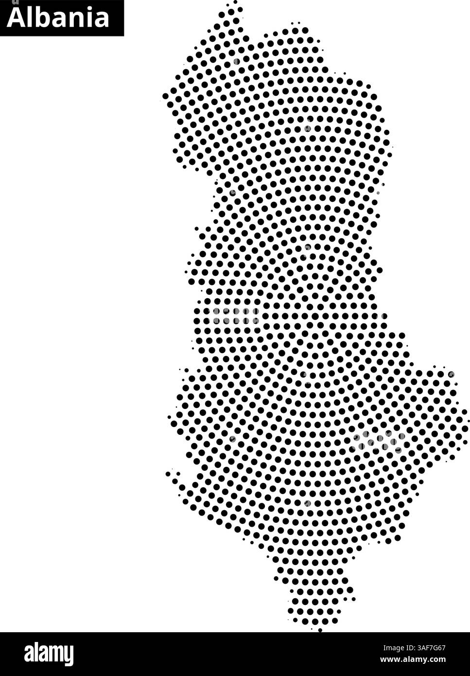 Detailed representation of Albania's geographical layout using a ...