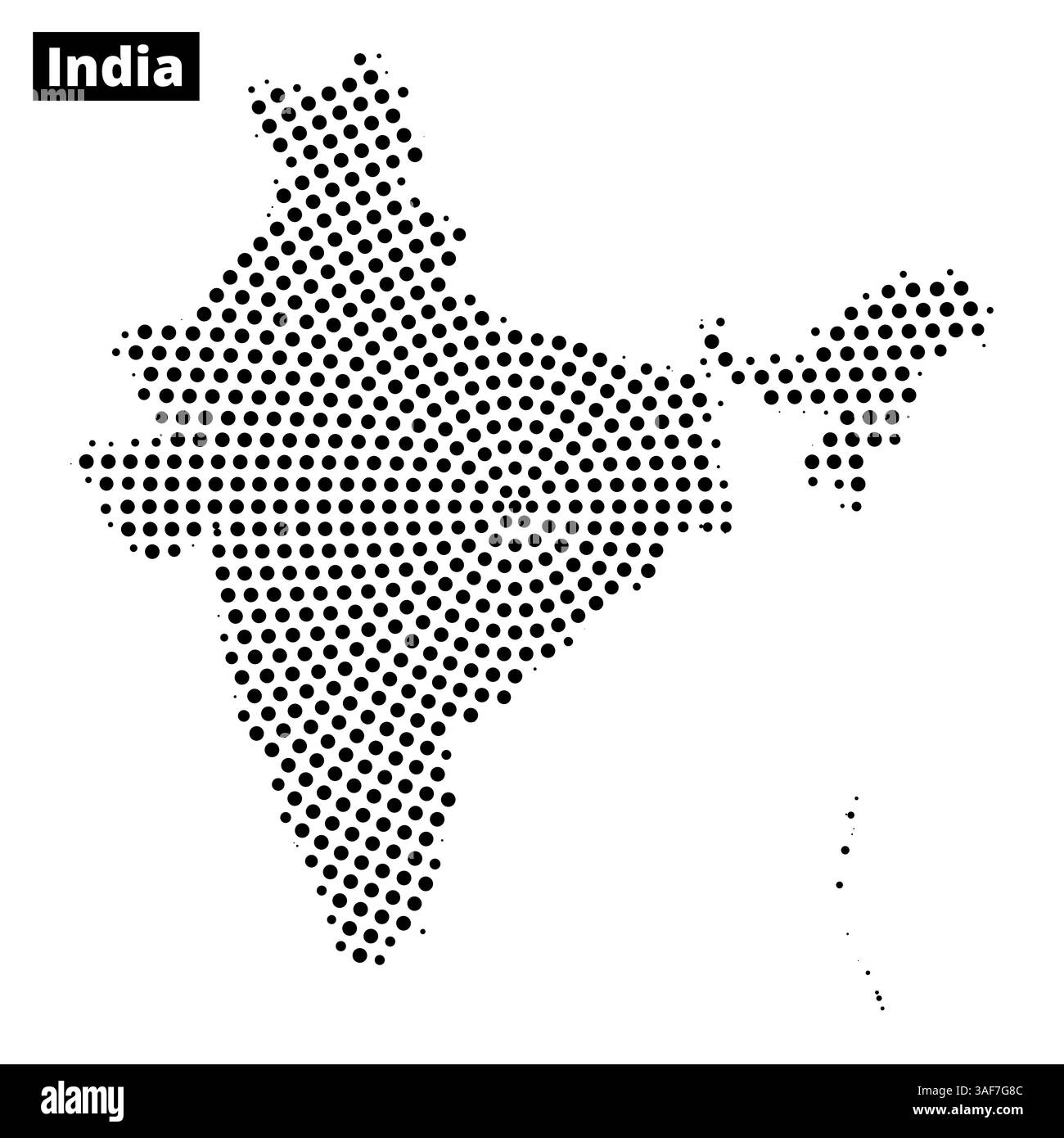 This visual features a dotted representation of India's geographical ...