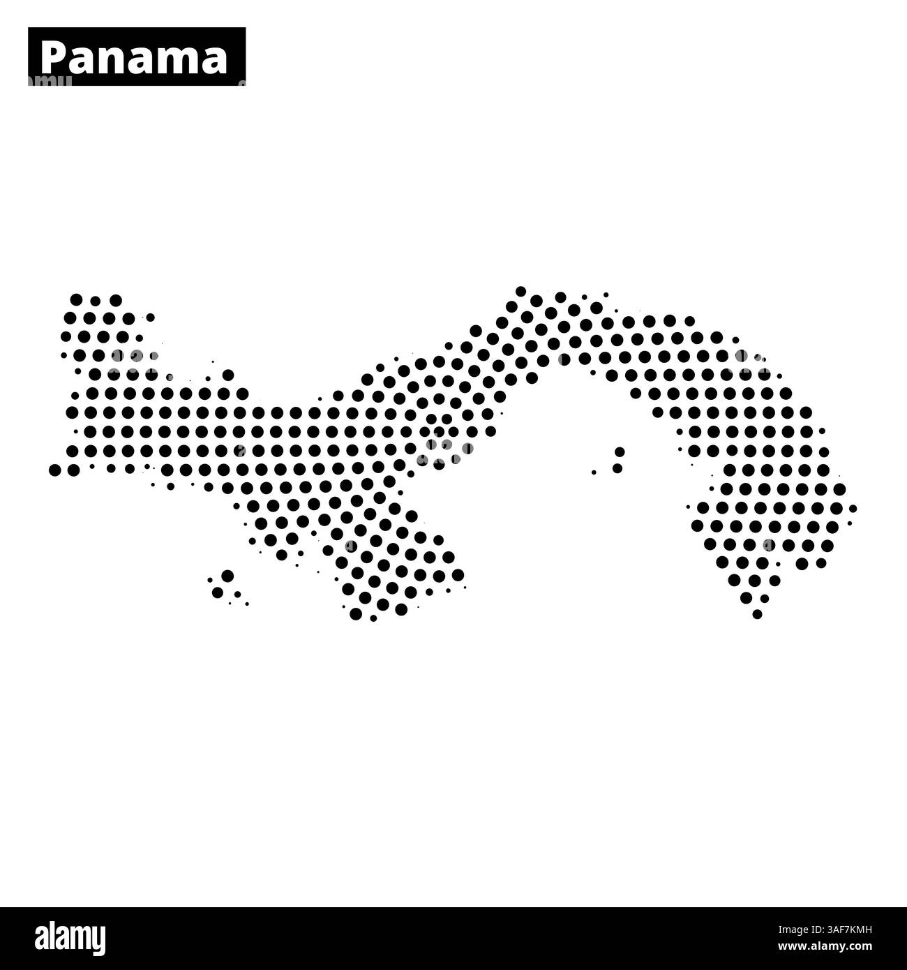 This graphic features a dotted representation of Panama's map ...