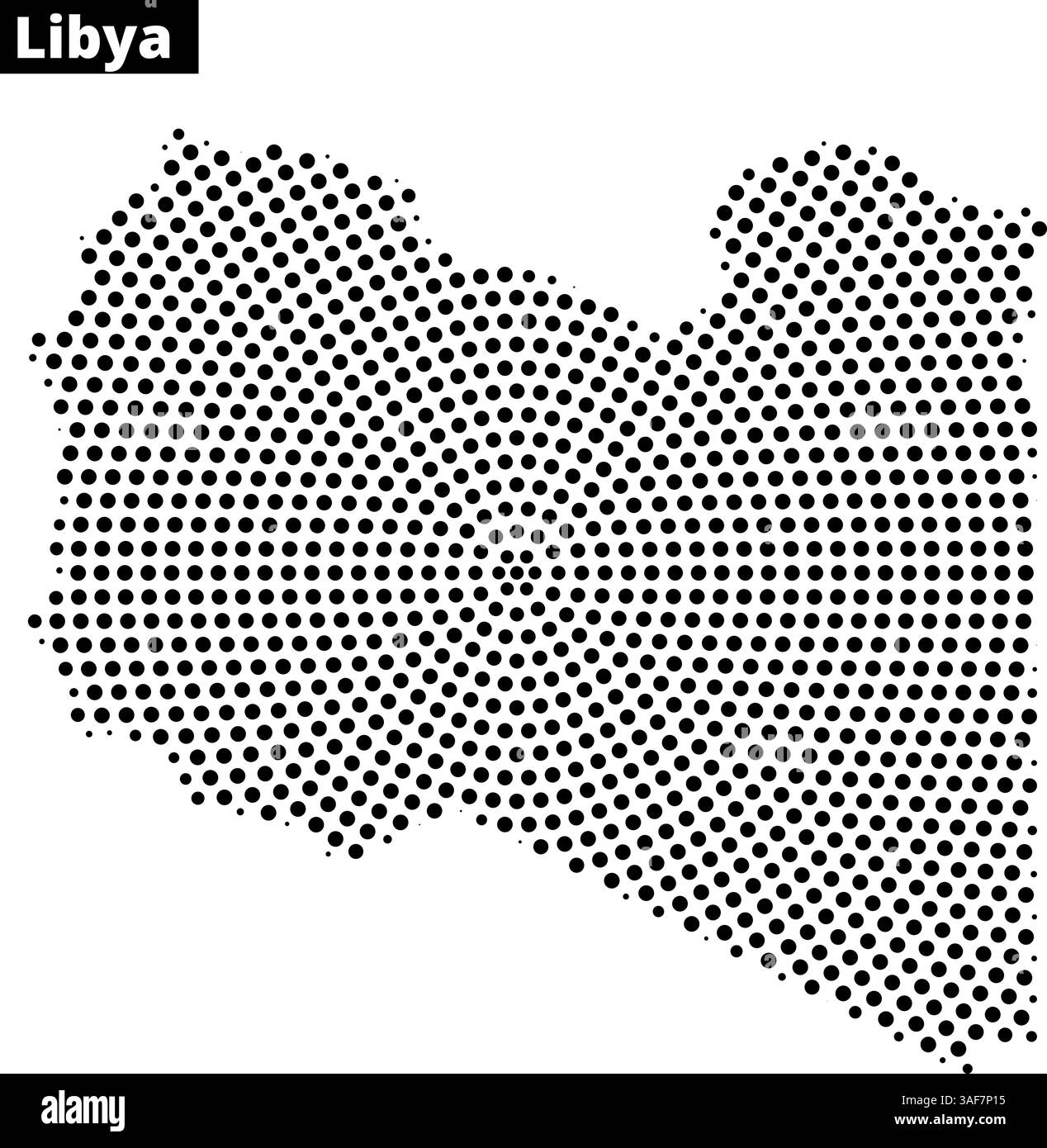 A detailed map outlining the geographical features of Libya ...