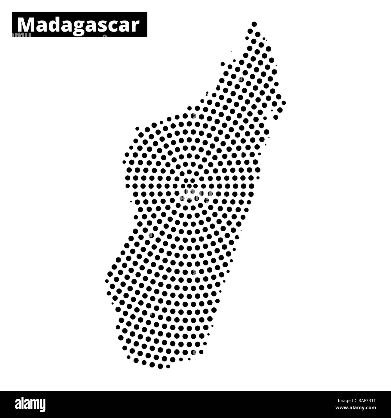This striking artwork showcases the outline of Madagascar, emphasizing its unique shape and ...