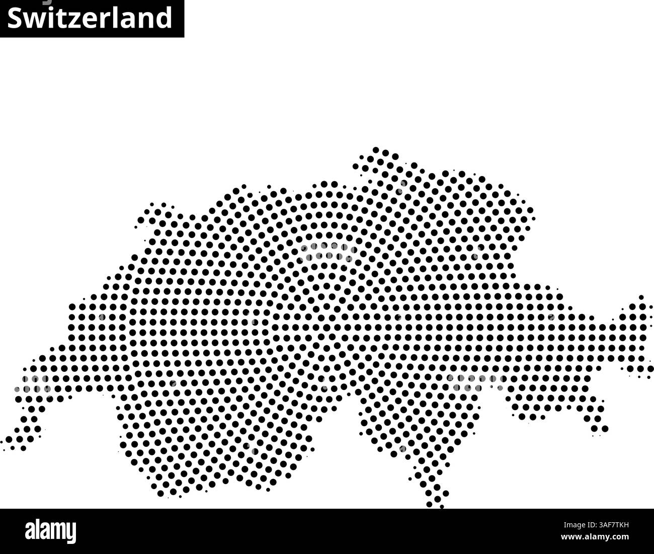 A dotted representation of Switzerland displays the country's ...