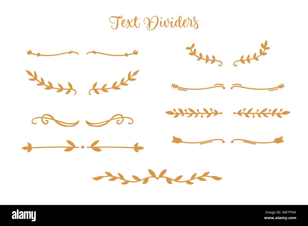 Hand - drawing nature text divider for text layout separator decoration ...