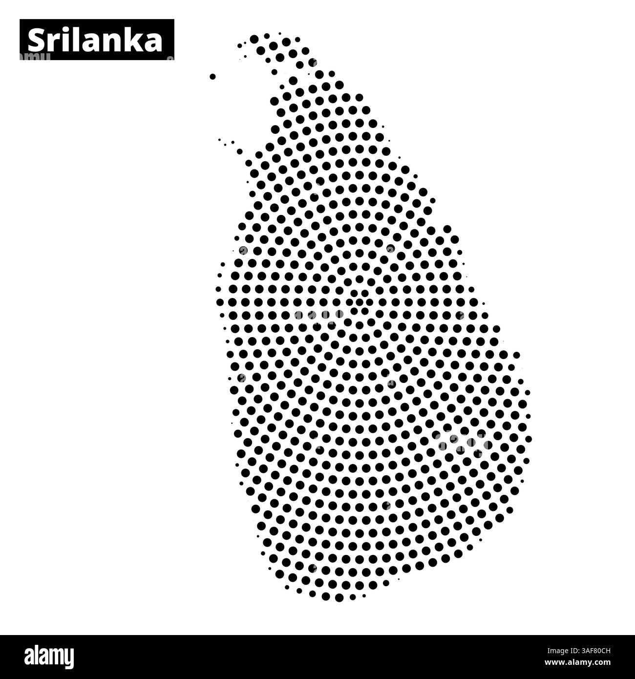 This creative representation features a dotted outline of Sri Lanka ...