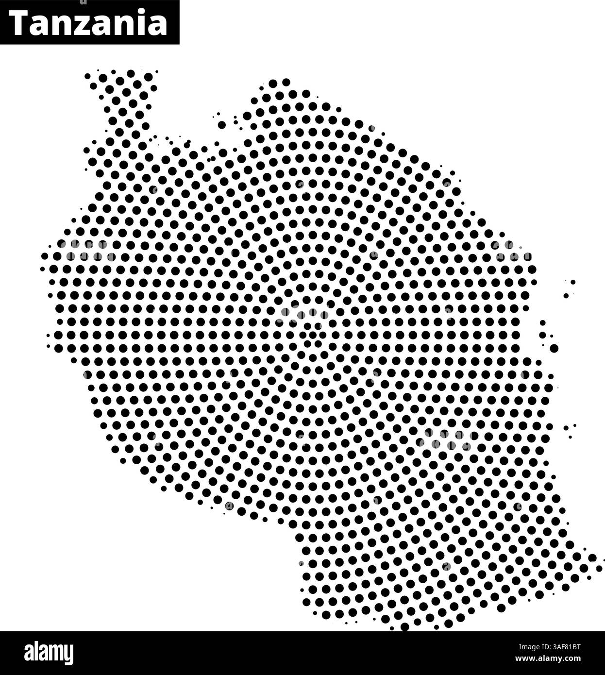 This artwork features a creative dot pattern representing the map of ...