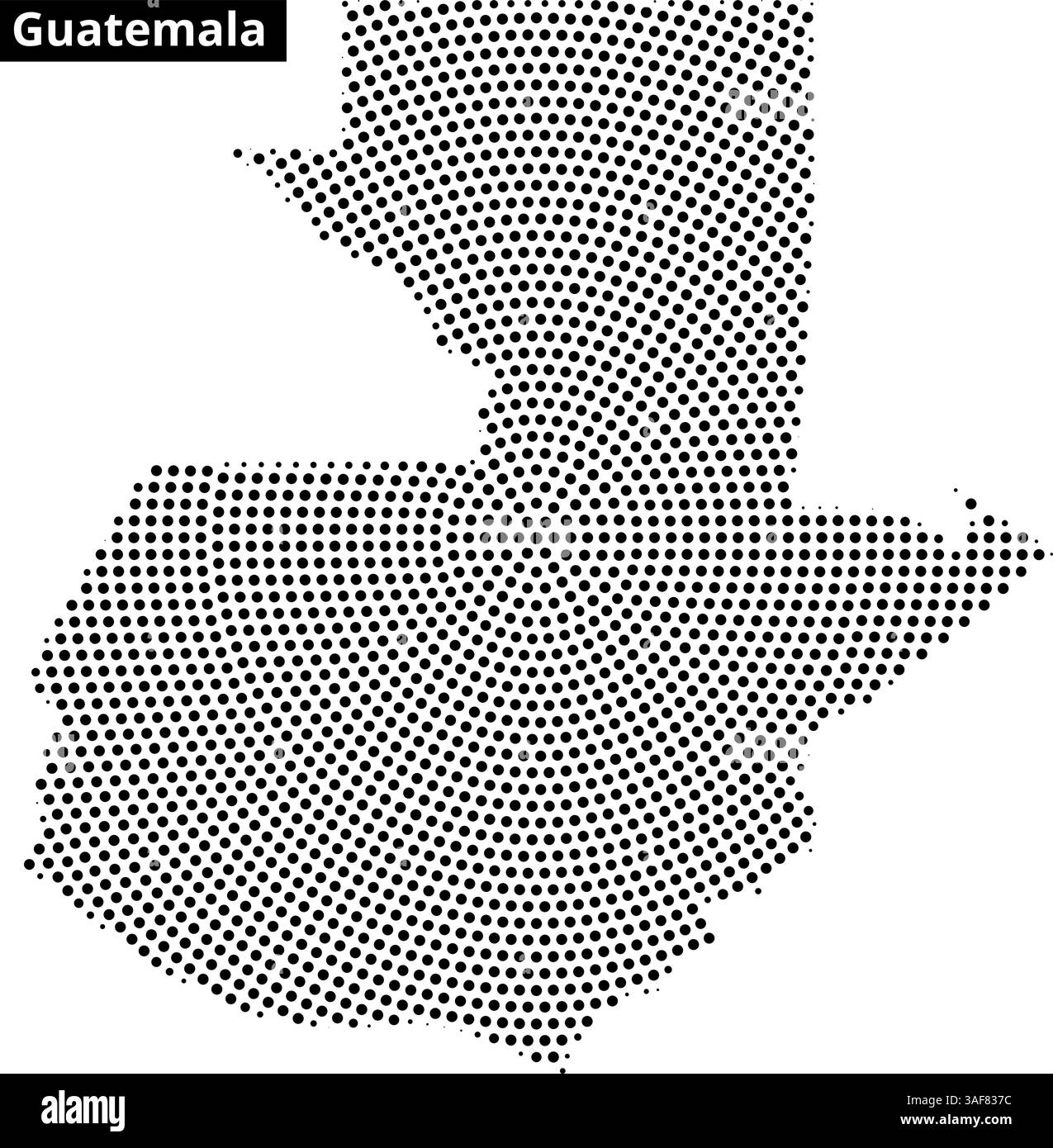 This graphic highlights the shape of Guatemala, depicted with a unique ...
