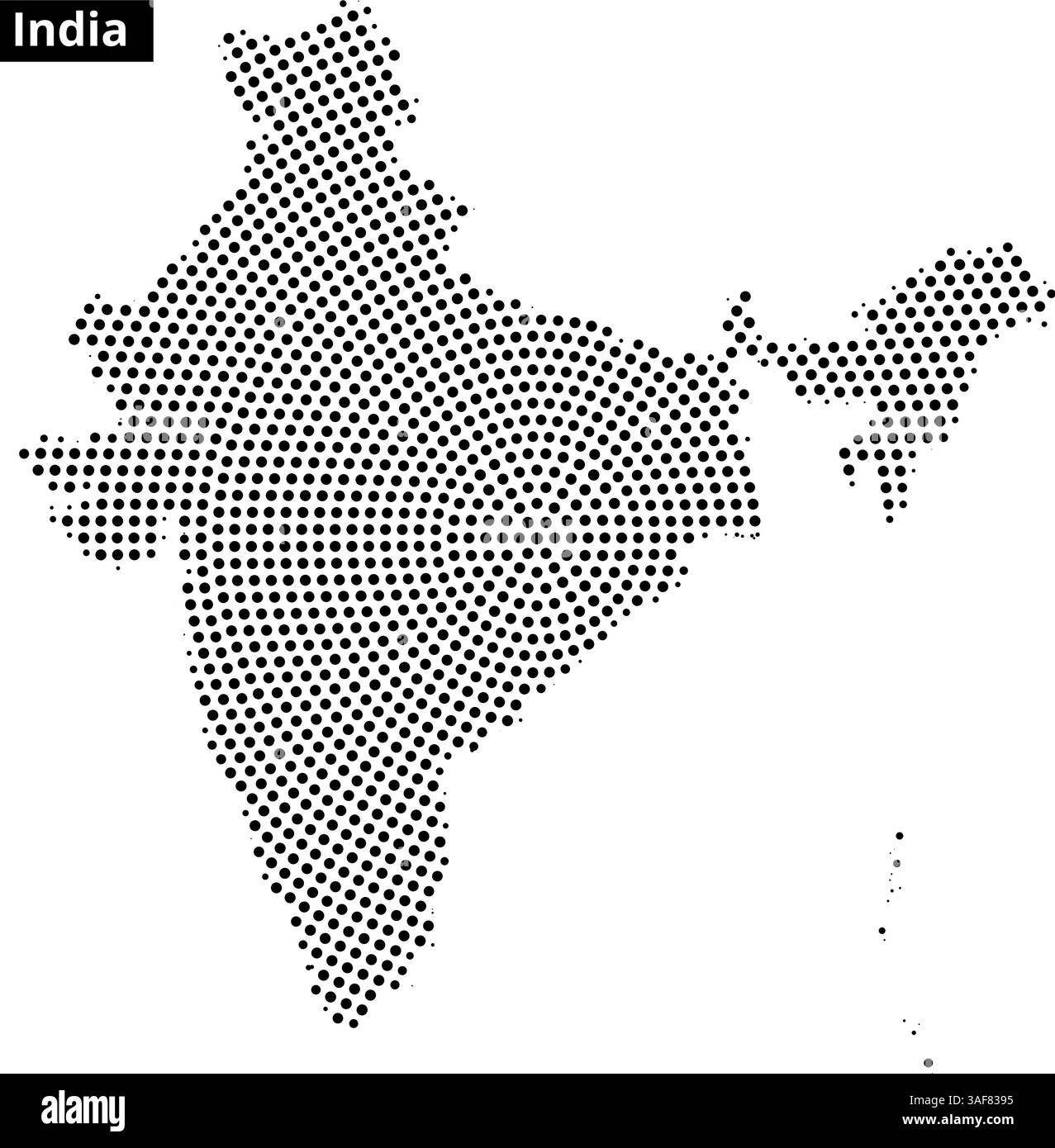 This visual features a dotted representation of India's geographical ...