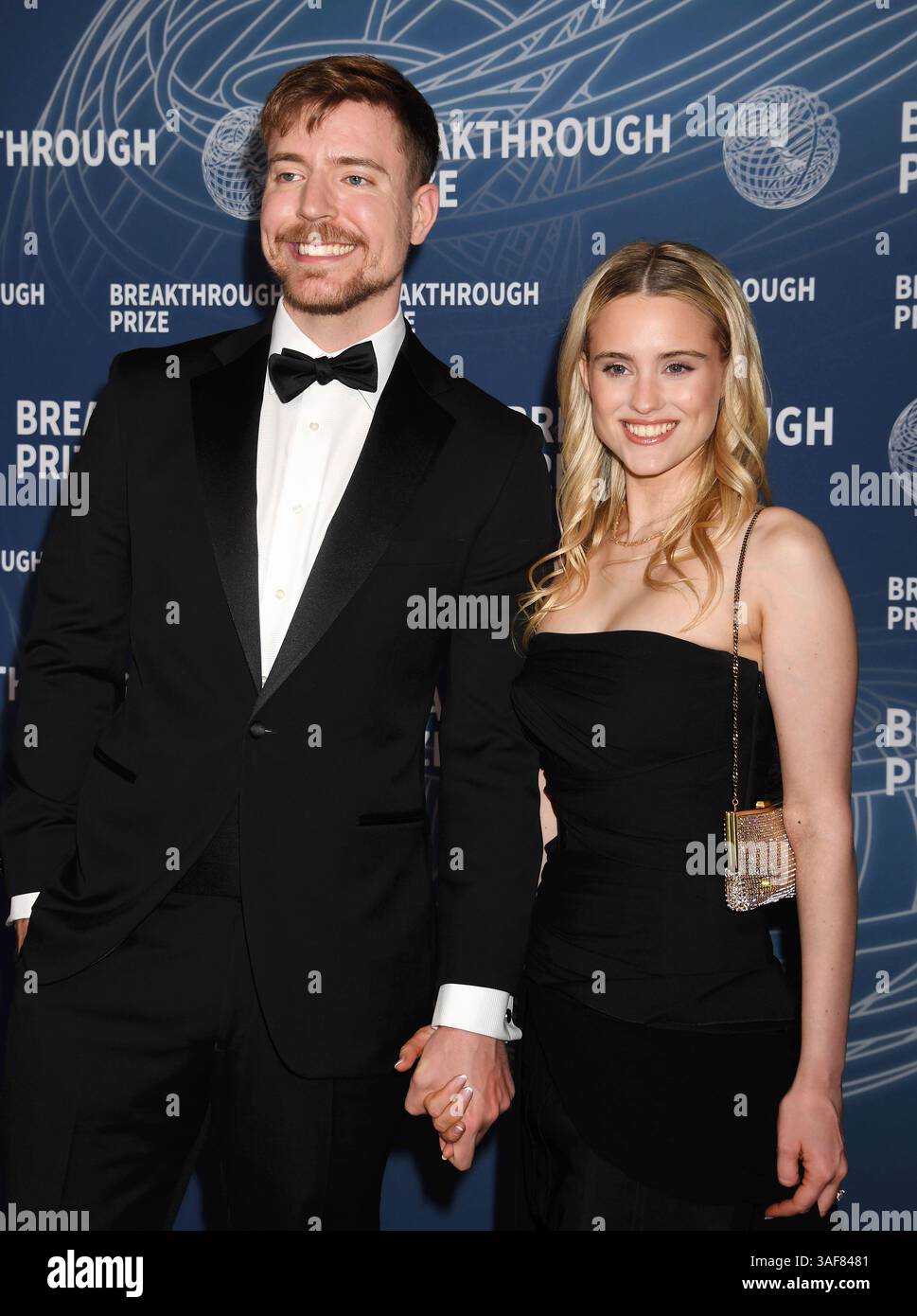 SANTA MONICA, CALIFORNIA - APRIL 05: MrBeast and Thea Booysen attend ...
