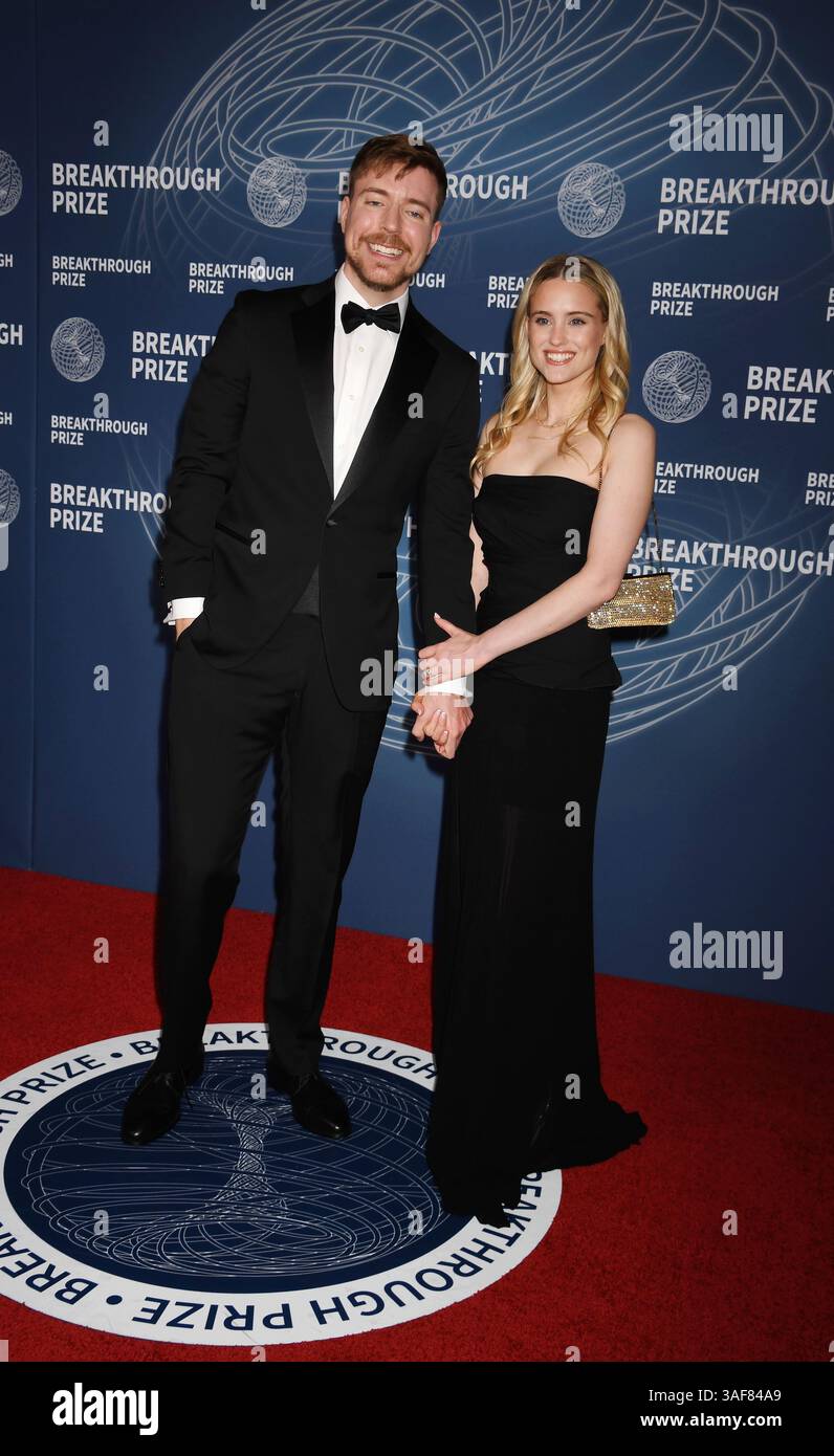 SANTA MONICA, CALIFORNIA - APRIL 05: MrBeast and Thea Booysen attend ...