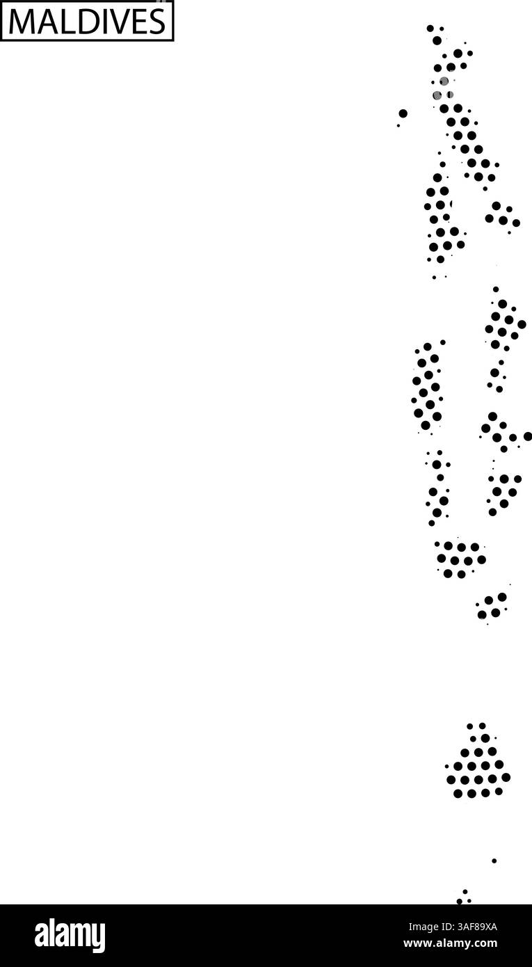 This design highlights the distinct shapes of the Maldives islands ...