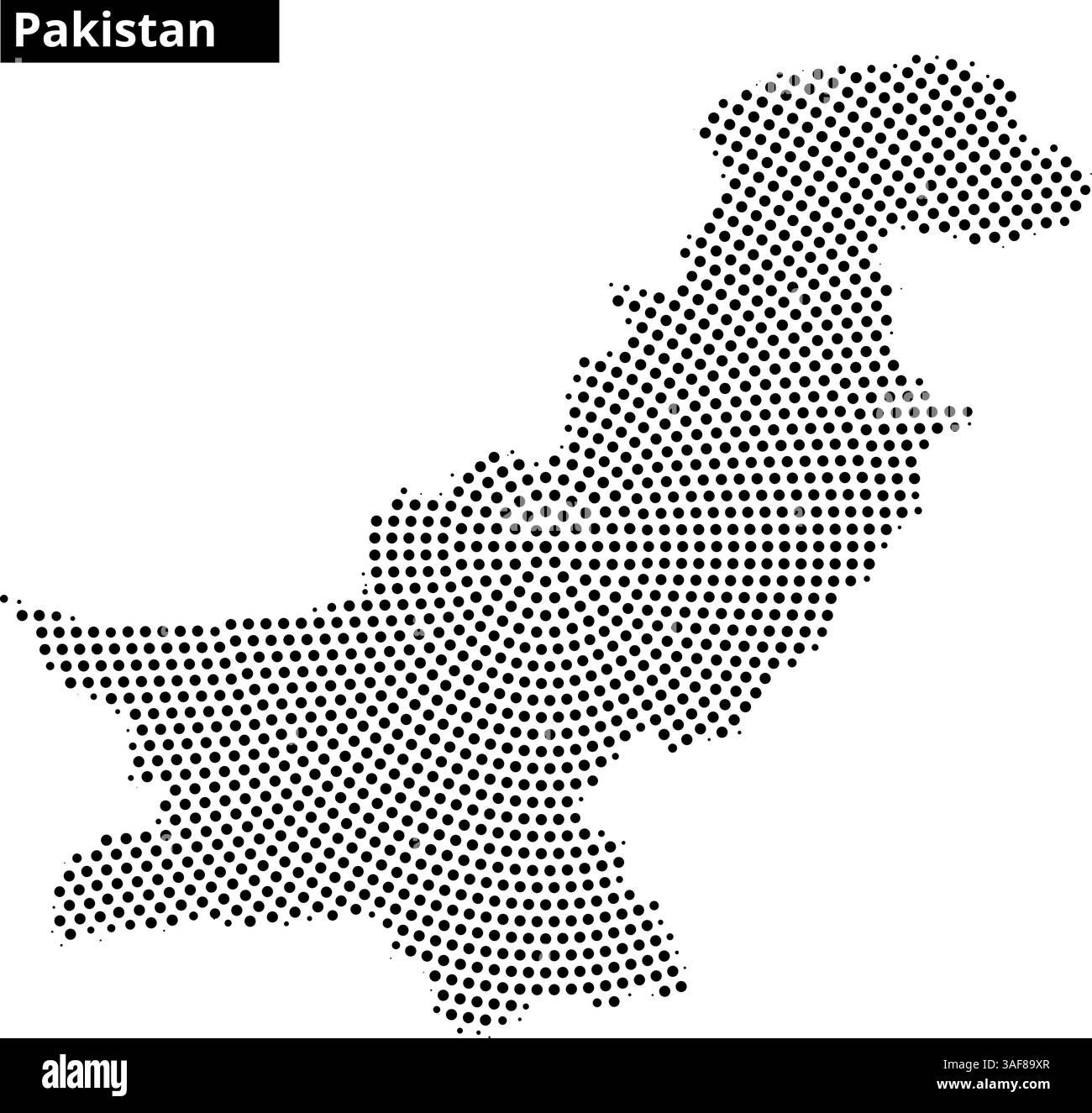 An abstract representation of Pakistan’s outline, emphasizing its ...