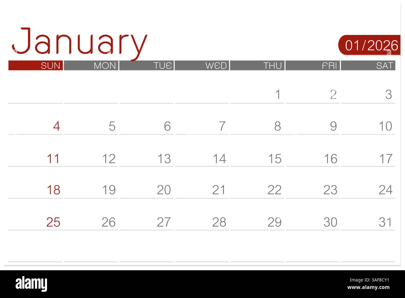 January 2026 Cut Out Stock Images & Pictures - Alamy