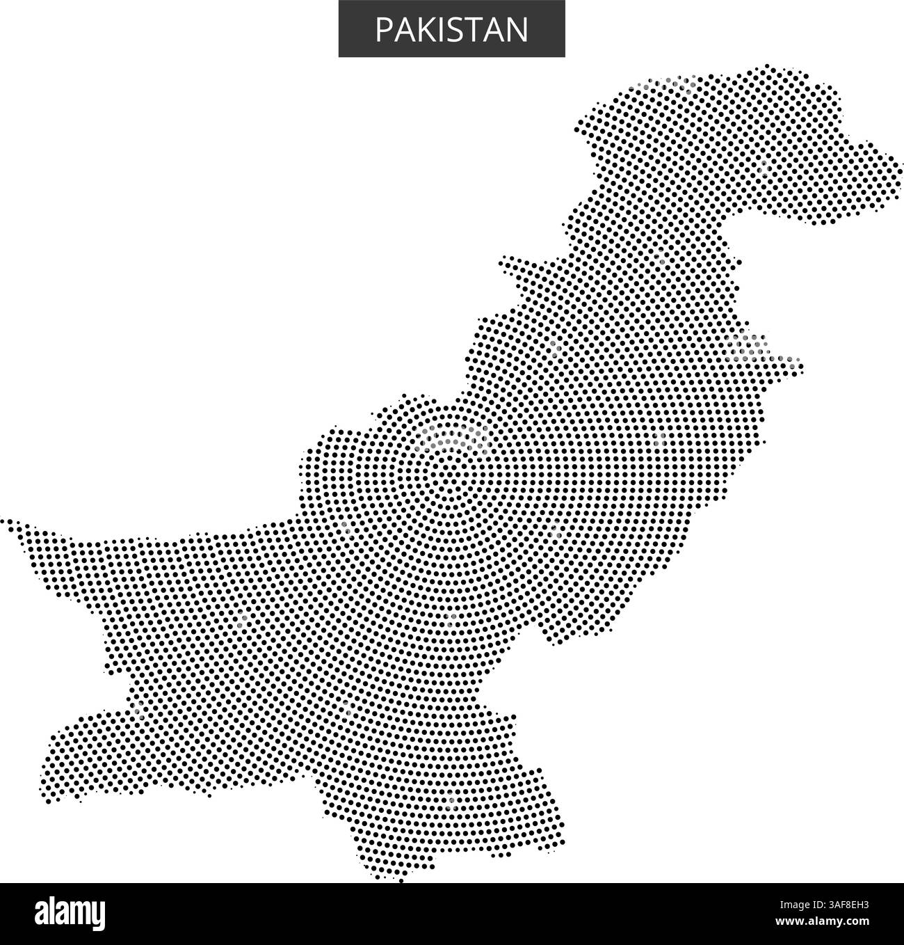 An abstract representation of Pakistan’s outline, emphasizing its ...