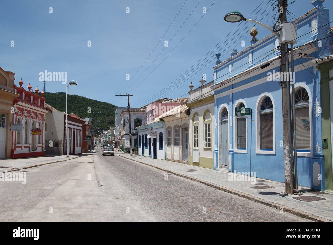 The Historical colonial buildings in downtown Laguna, Santa Catarina ...