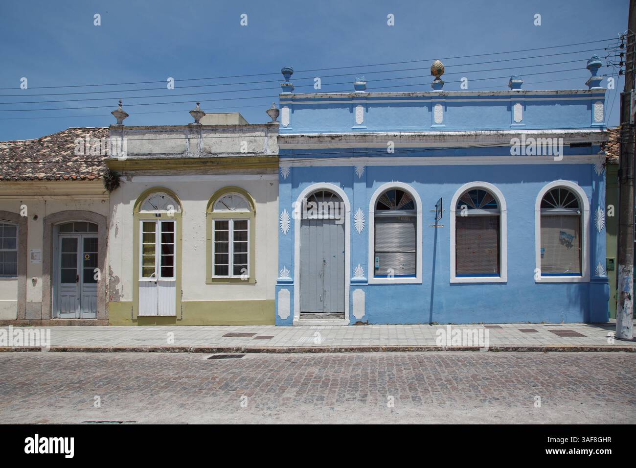 The Historical colonial buildings in downtown Laguna, Santa Catarina ...