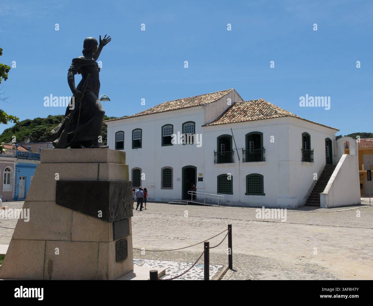The Anita Garibaldi monument and museum in downtown Laguna and the ...