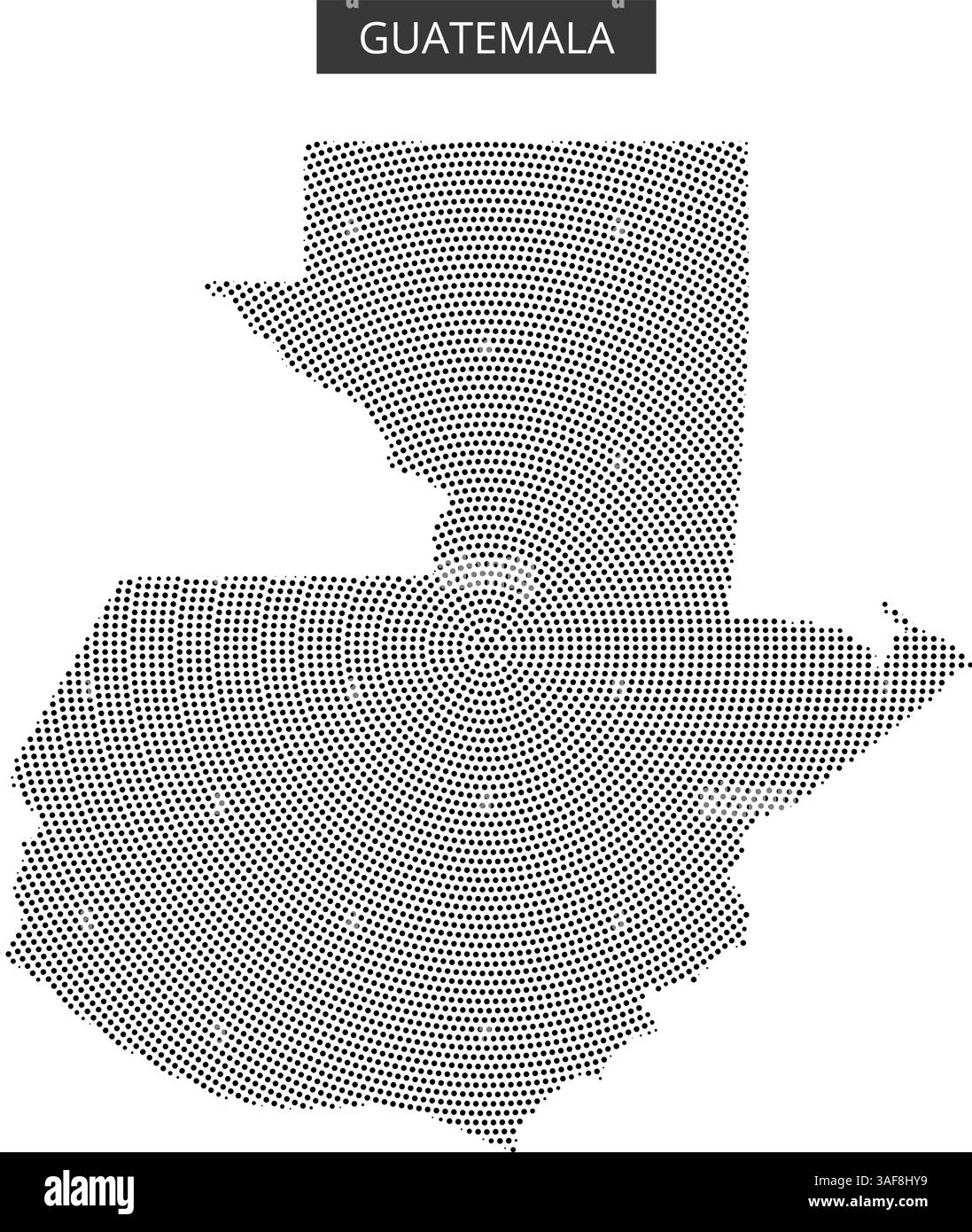 This graphic highlights the shape of Guatemala, depicted with a unique ...